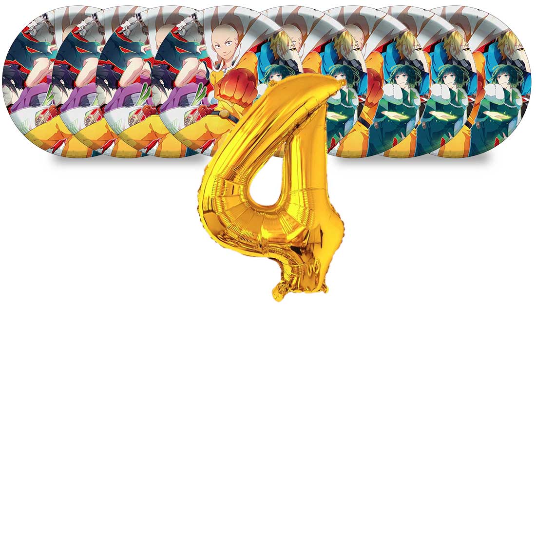 Punch Man Birthday 4th Cups Party Supplies Plates Fans Decorations Cake ...
