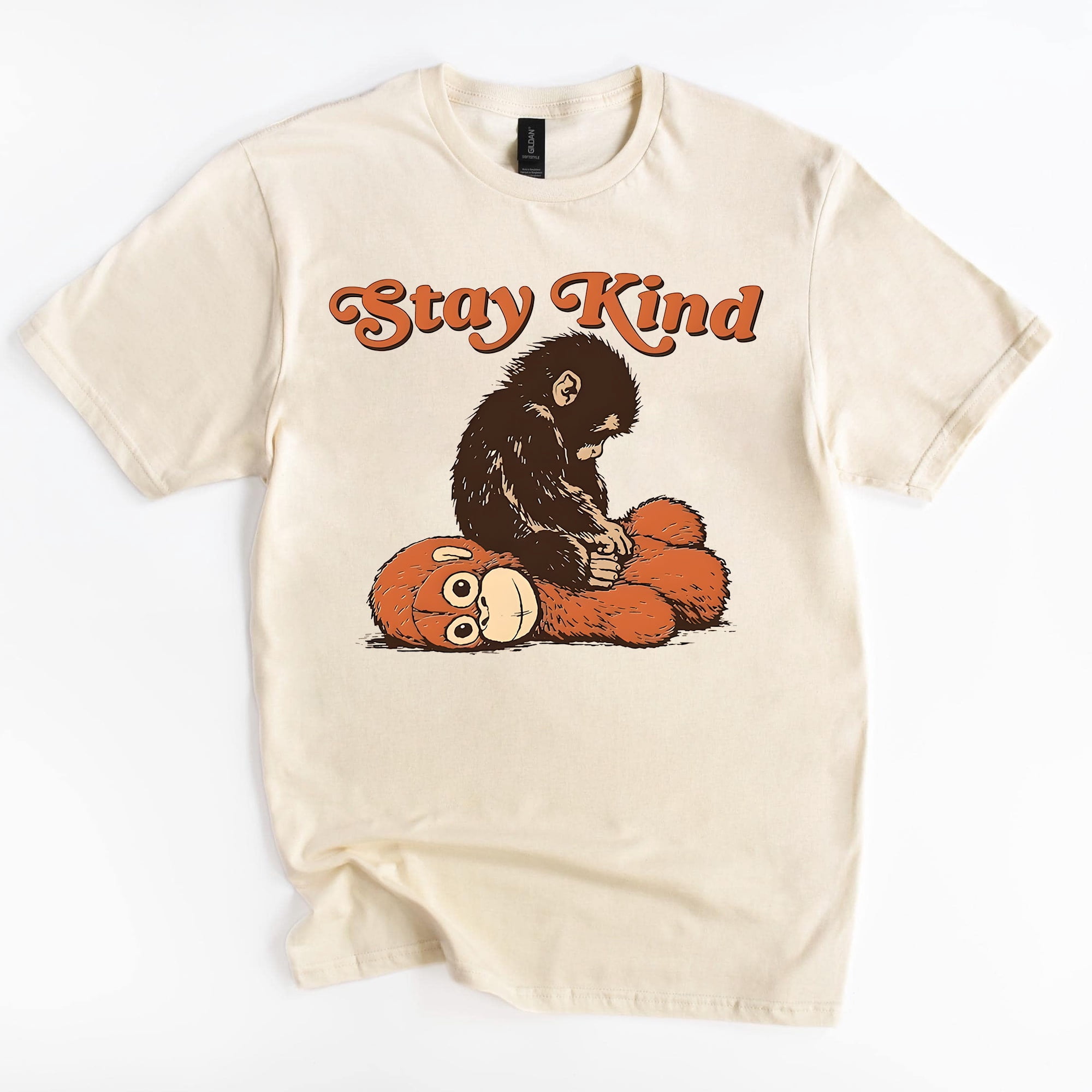 Punch Monkey Stay Kind Shirt Boxy T-Shirt, I Stand With Punch, Viral ...