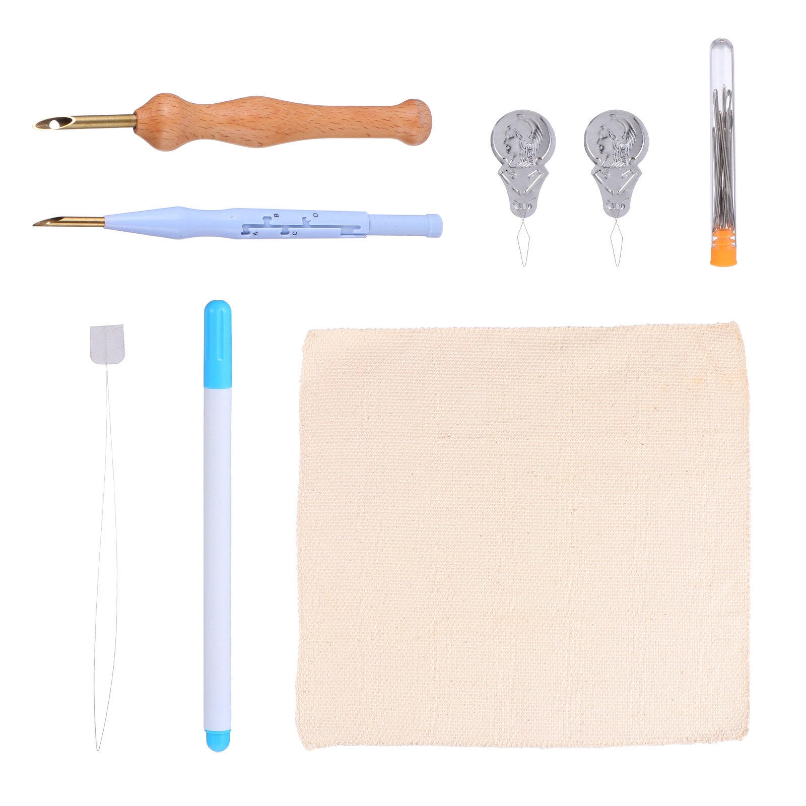 Punch Needle Fabric Kit Wool Threaders Cross-stitching - Walmart.com