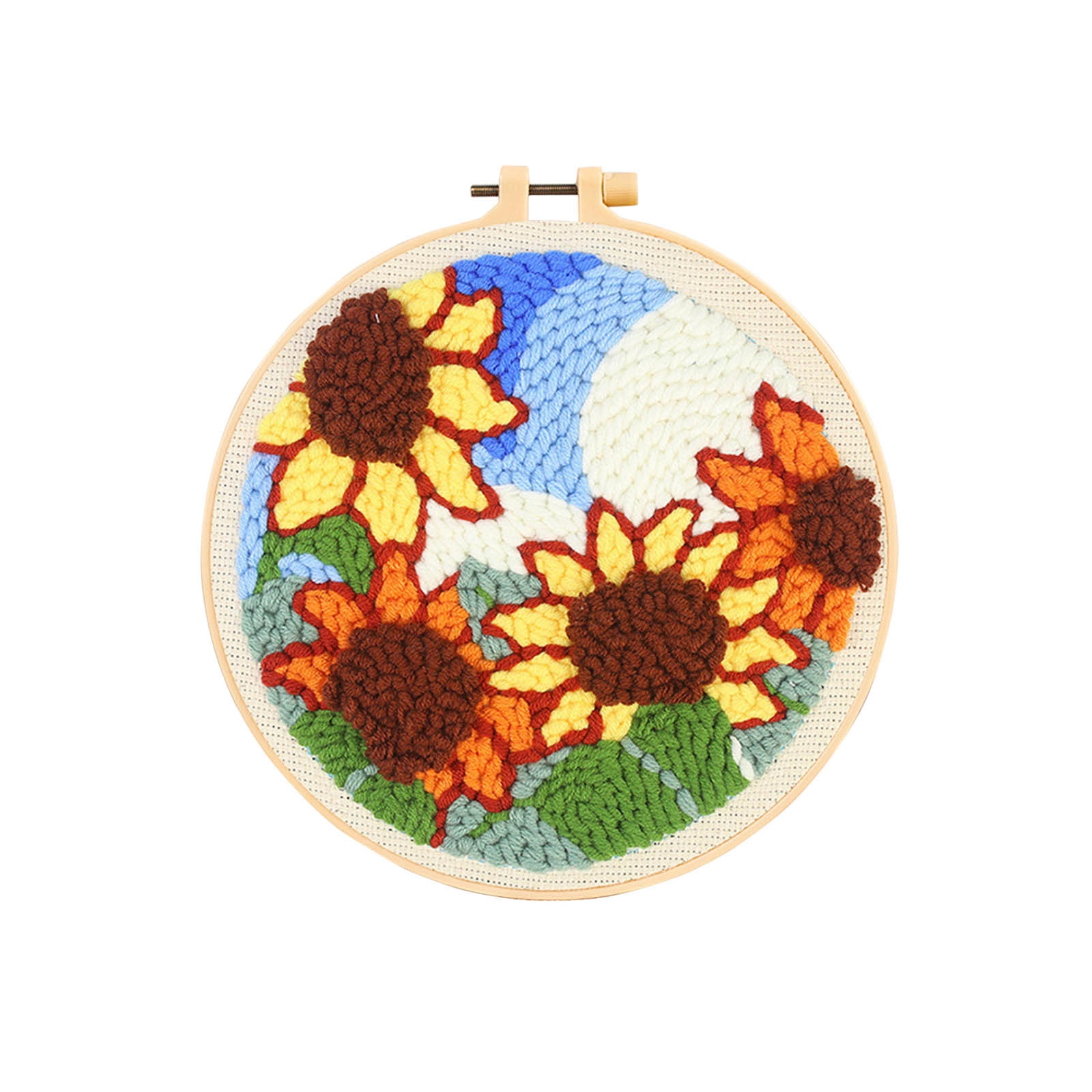 Punch Needle Kit for Beginners DIY Cute Flower Punch Stitching Kit 8 ...