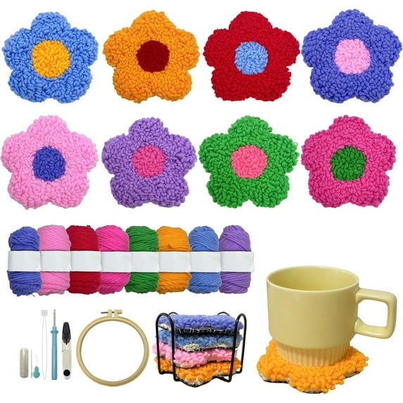 Punch Needle Kit for Beginners Easy Needle Punch Embroidery Set ...