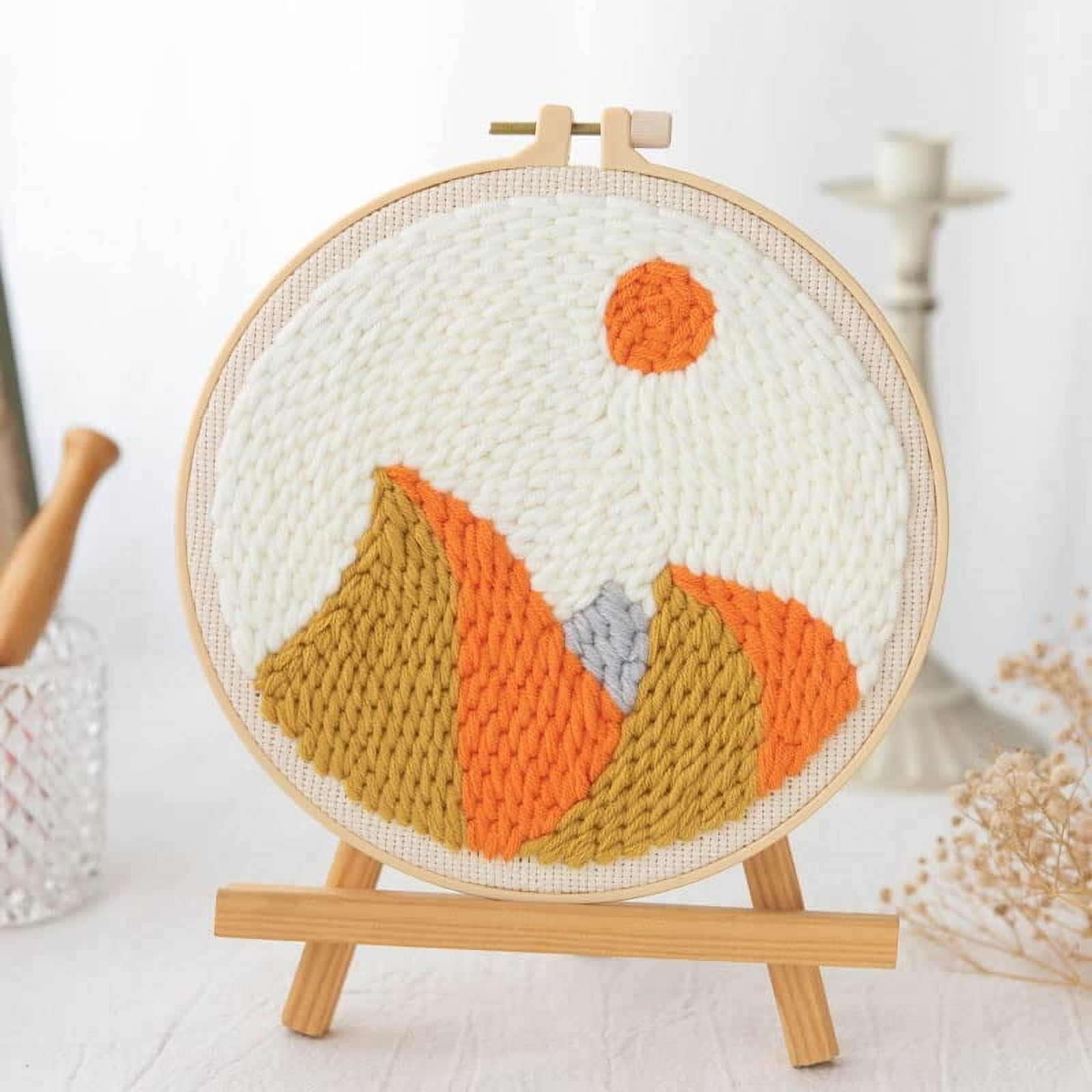 Punch Needle Kit Rug Set Embroidery Kits for Beginner Starter Kits with ...