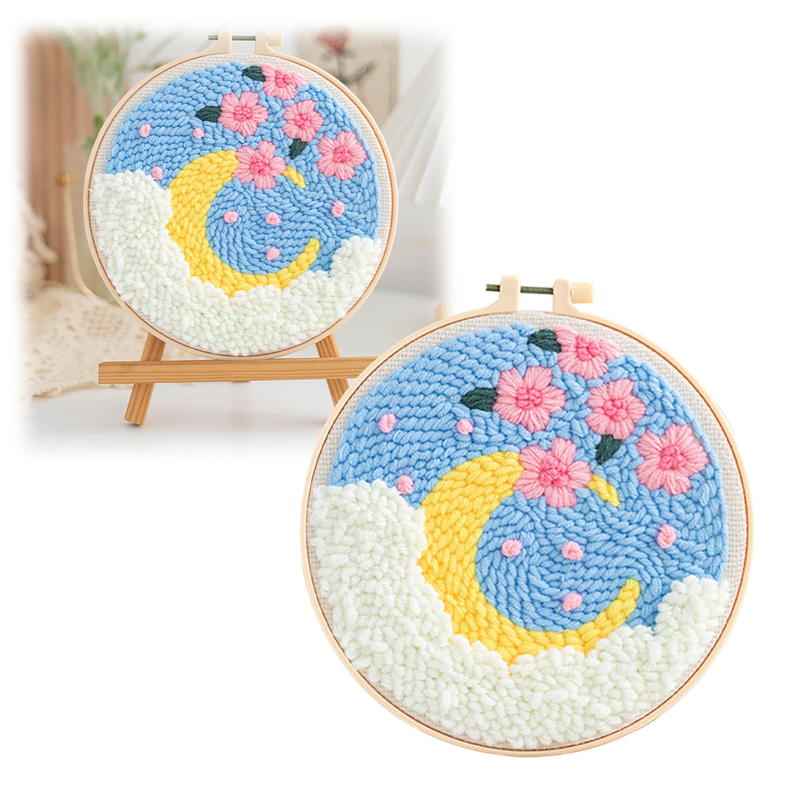 Punch Needle Kits Adults Beginner DIY Hawaiian Style 6 in Hoop ...