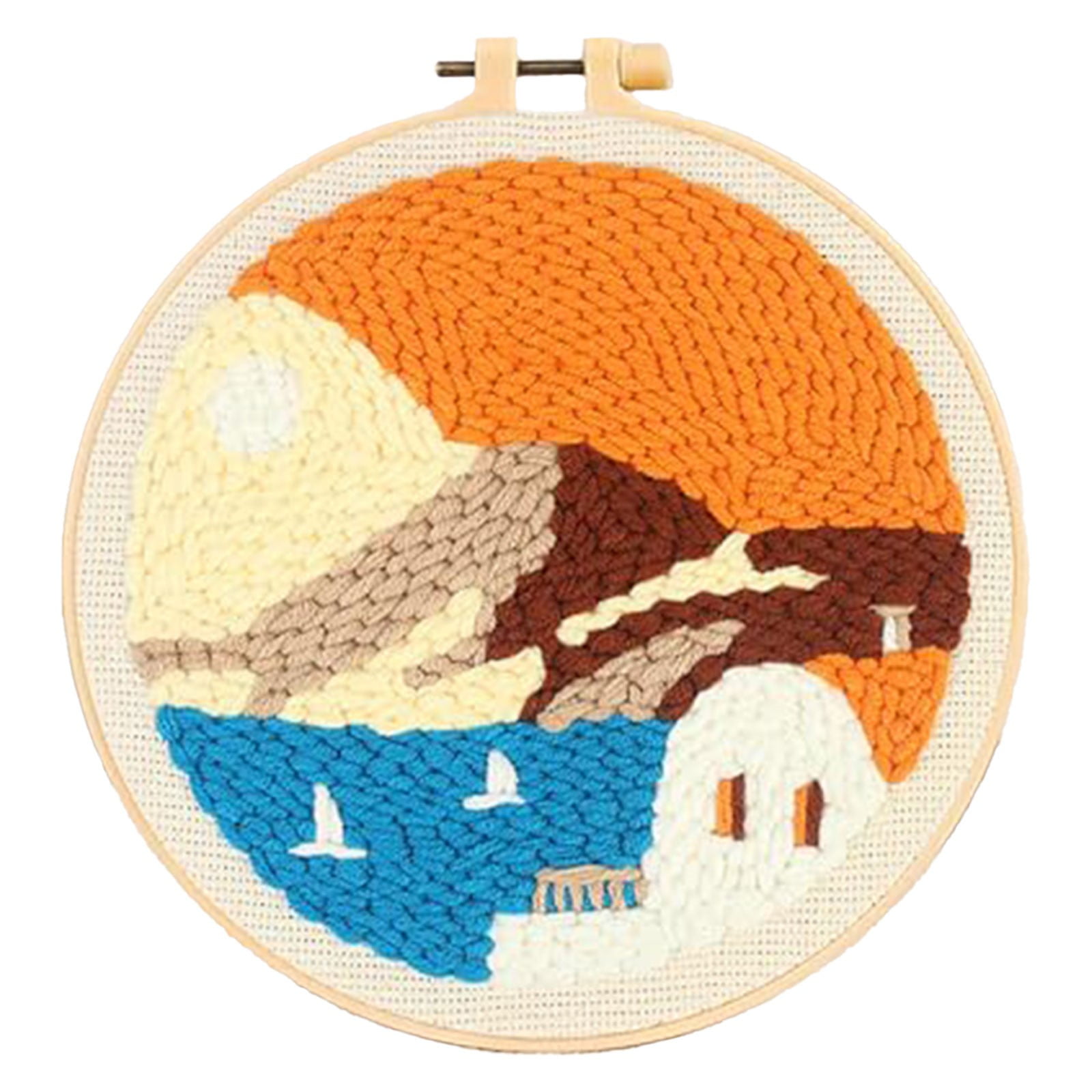 NMMUED Punch Needle Kits Adults Beginner DIY Style 8 In Hoop Embroidery ...