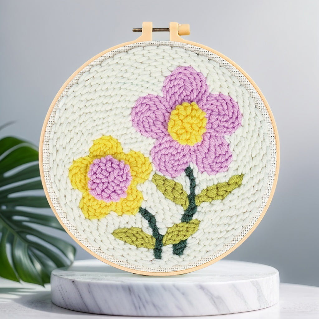 Punch Needle Kits Adults Beginner DIY Hawaiian Style 8 in Hoop ...