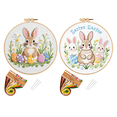 Punch Needle Kits Rabbit with Easter Eggs Embroidery Starter Set with ...