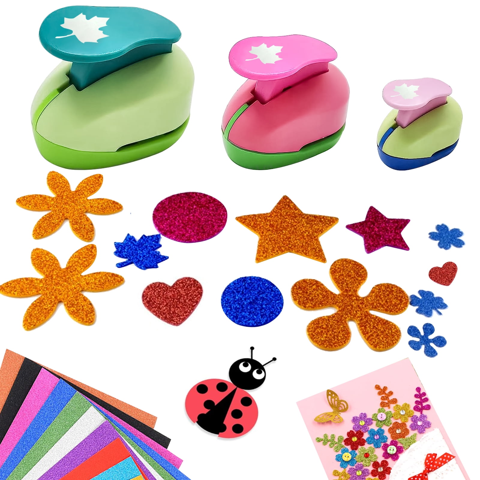 Punch Paper Hole Puncher Set - Punch for Paper Craft, Hole Punches for ...