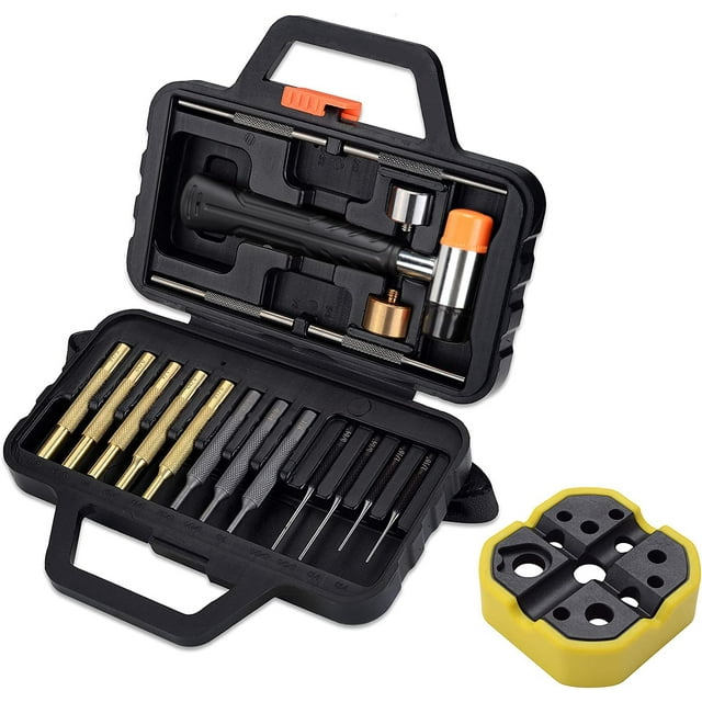 Walmart Punch Set with Bench Block, Brass Punch Set, Magnetic Block ...