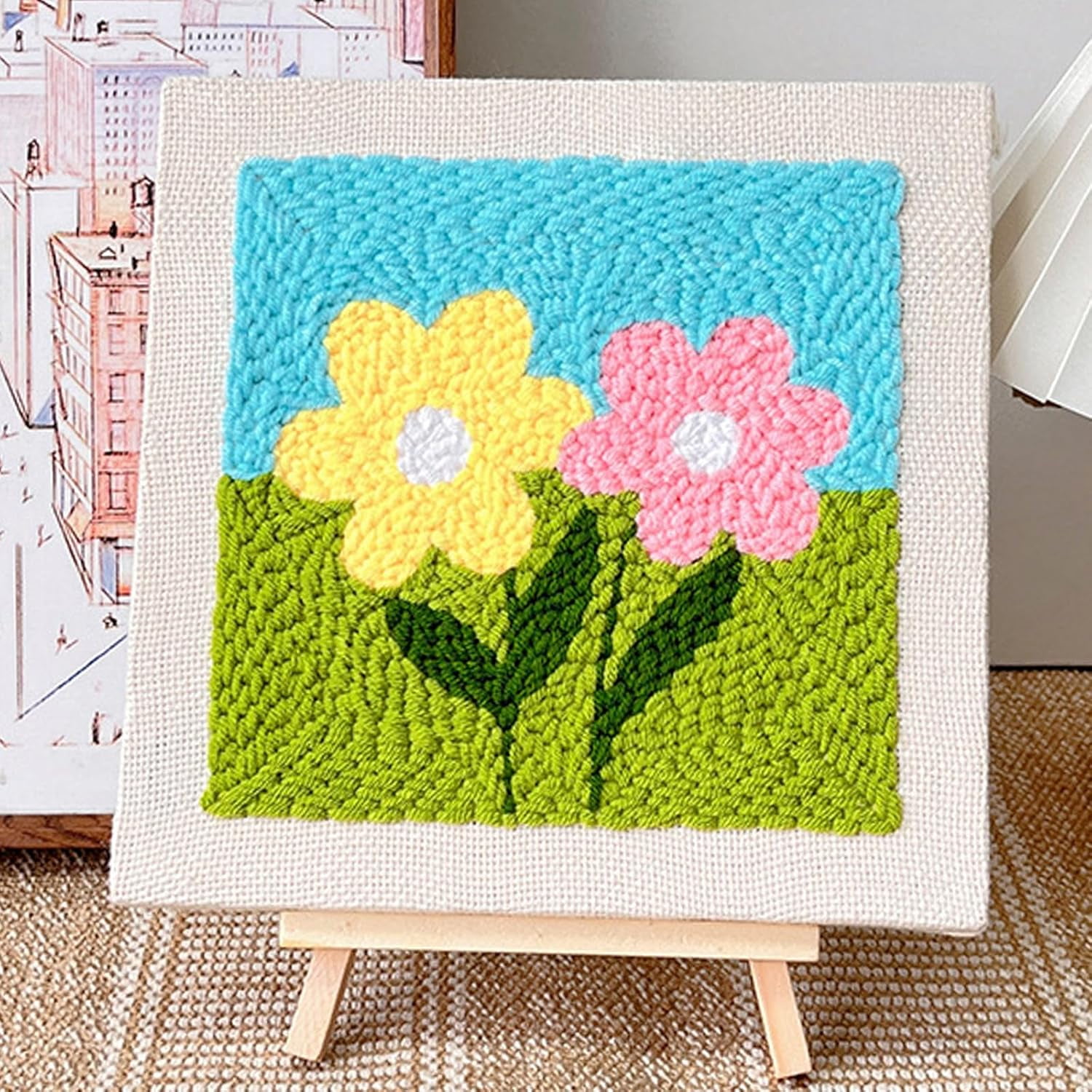 Punch Stitch Kit,Punch Needle Kit for Beginners,Punch Stitching Kit for ...