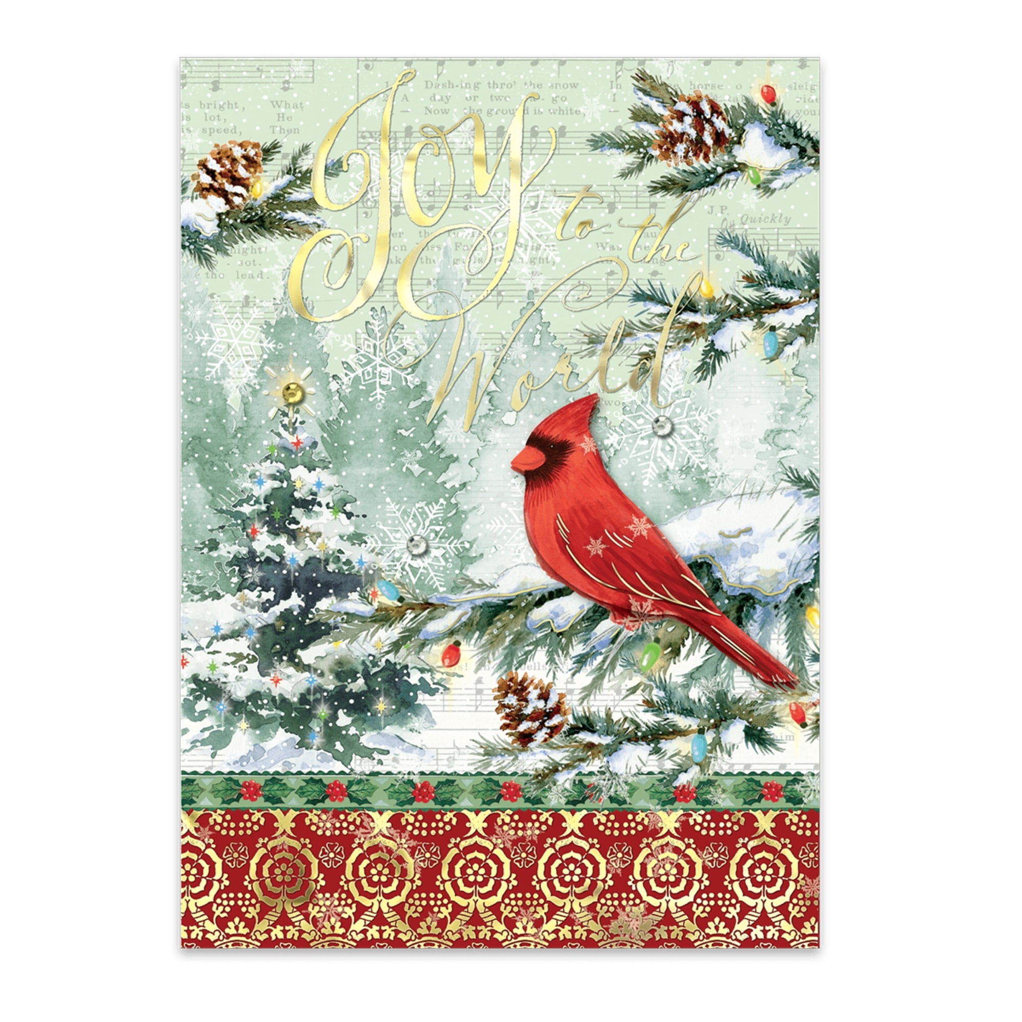 Punch Studio Joy Cardinal Holiday Boxed Card, 5"x7", Set of 12 ...