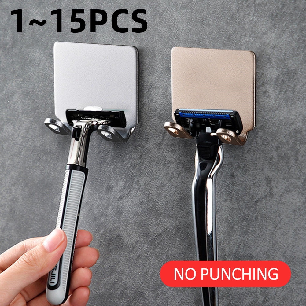 Punch-free Razor Holder Storage Hook Wall Adhesive Men Shaving Shaver ...