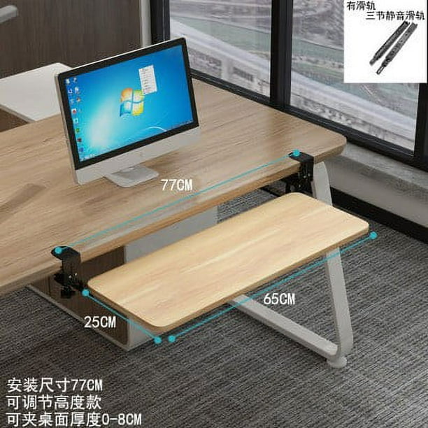 Punch-free adjustable height keyboard bracket slide rail keyboard rack ...