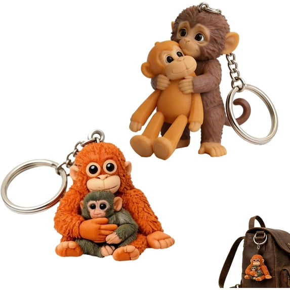 Punch the Monkey, Protect Punch the Monkey Keychain, 3D Cute Punch ...
