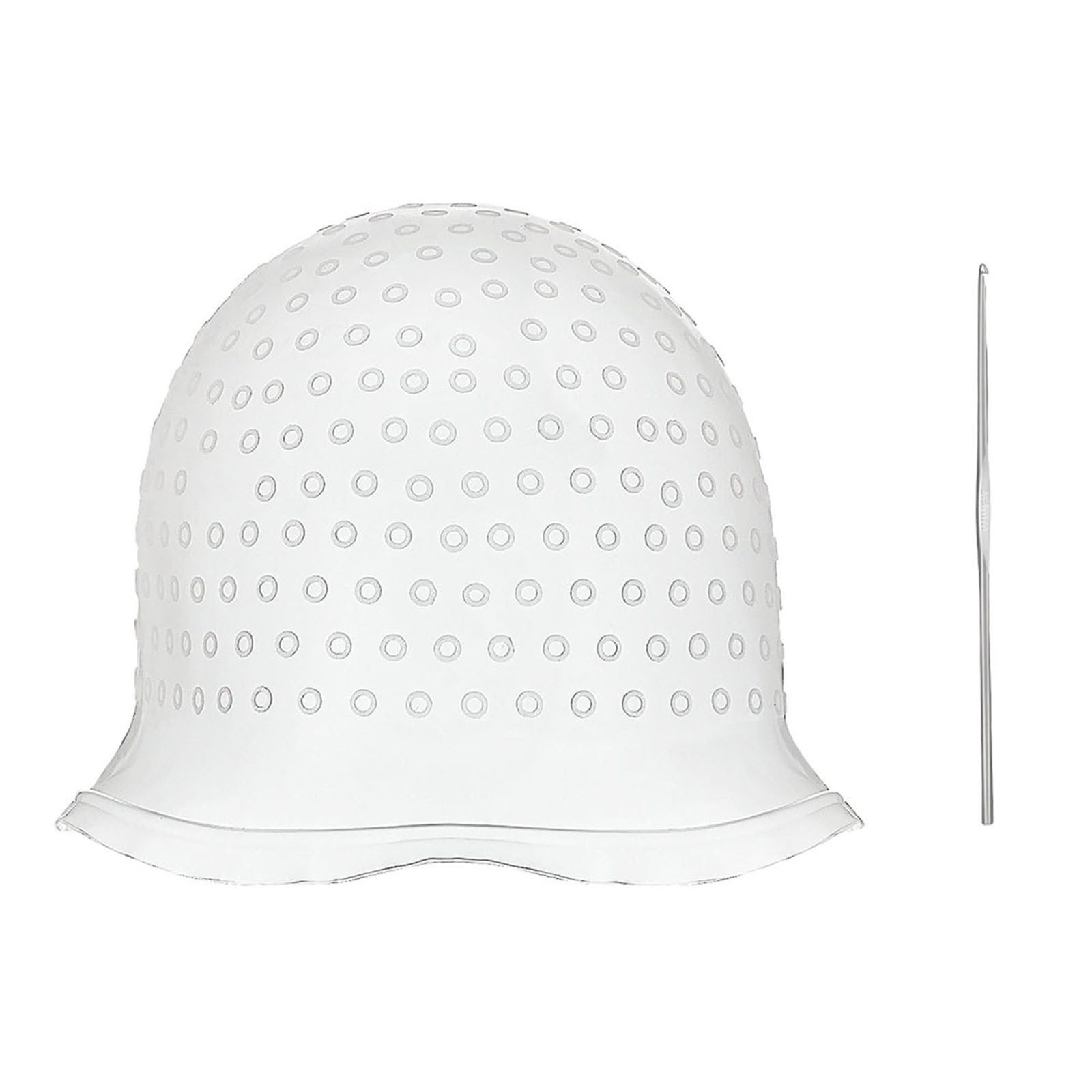 Punched Silicone Highlight Hair Cap with Needle Professional Reusable ...