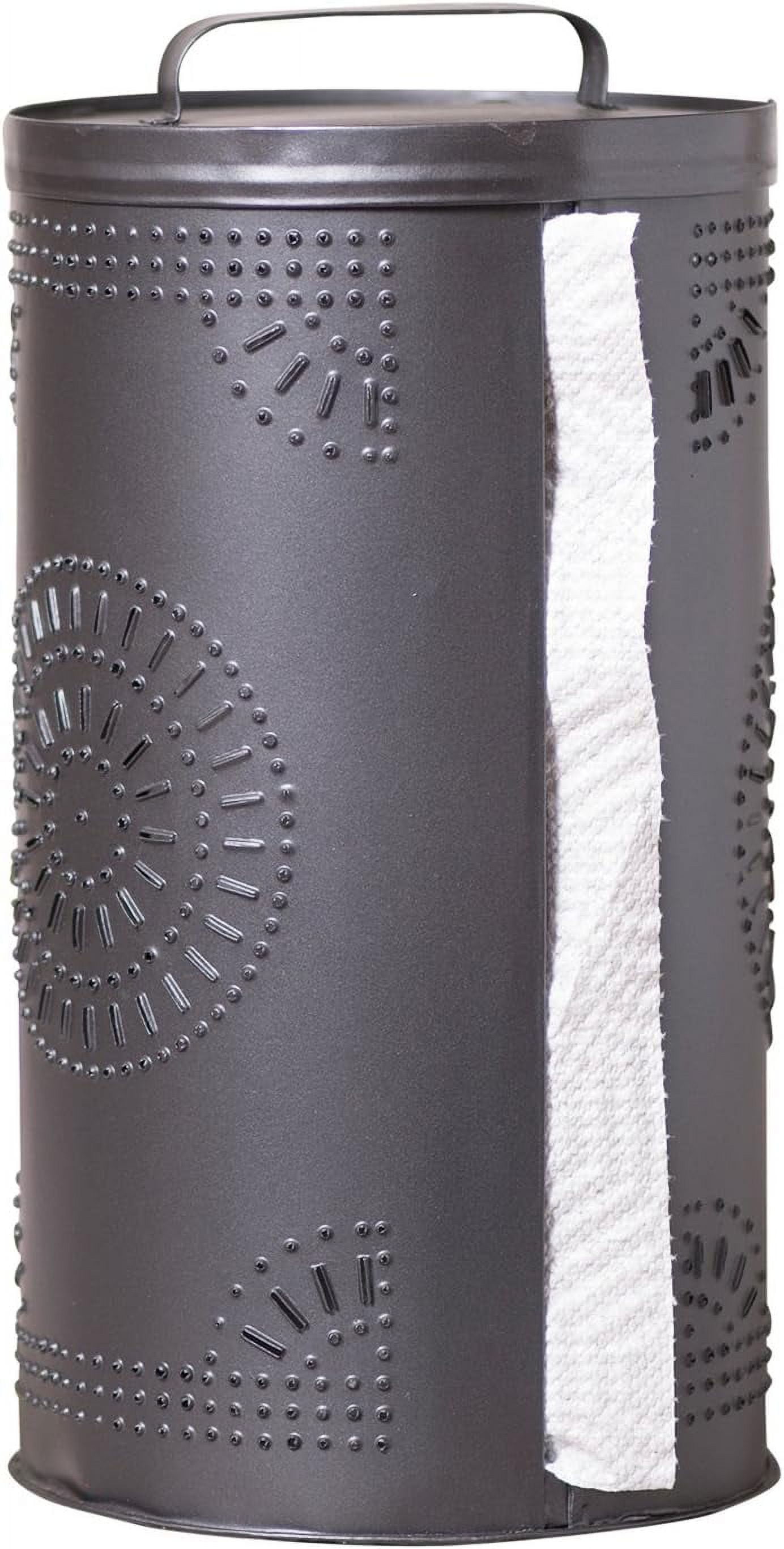 Punched Tin Paper Towel Dispenser in Smokey Black - Walmart.com