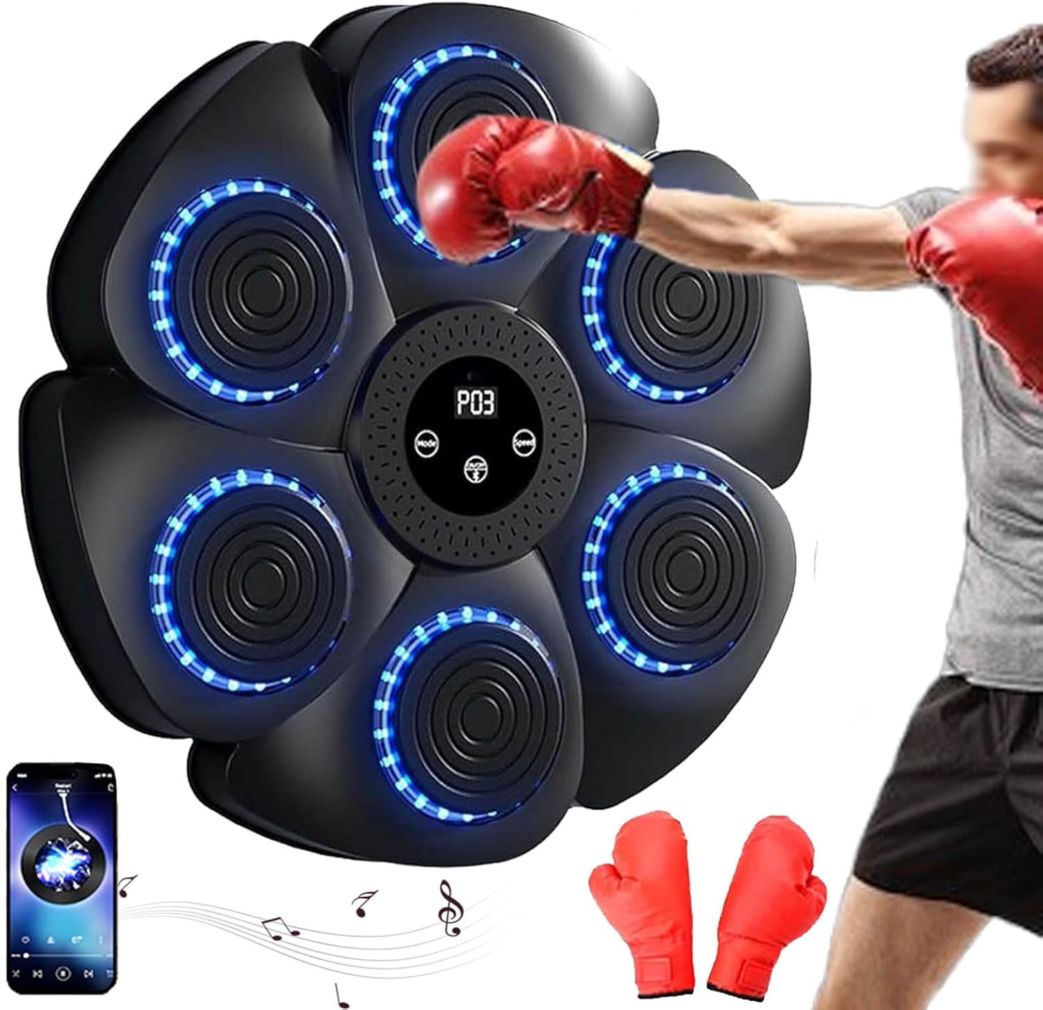 Puncheffy Music Boxing Machine, Puncheffy Boxing Machine for Adults ...