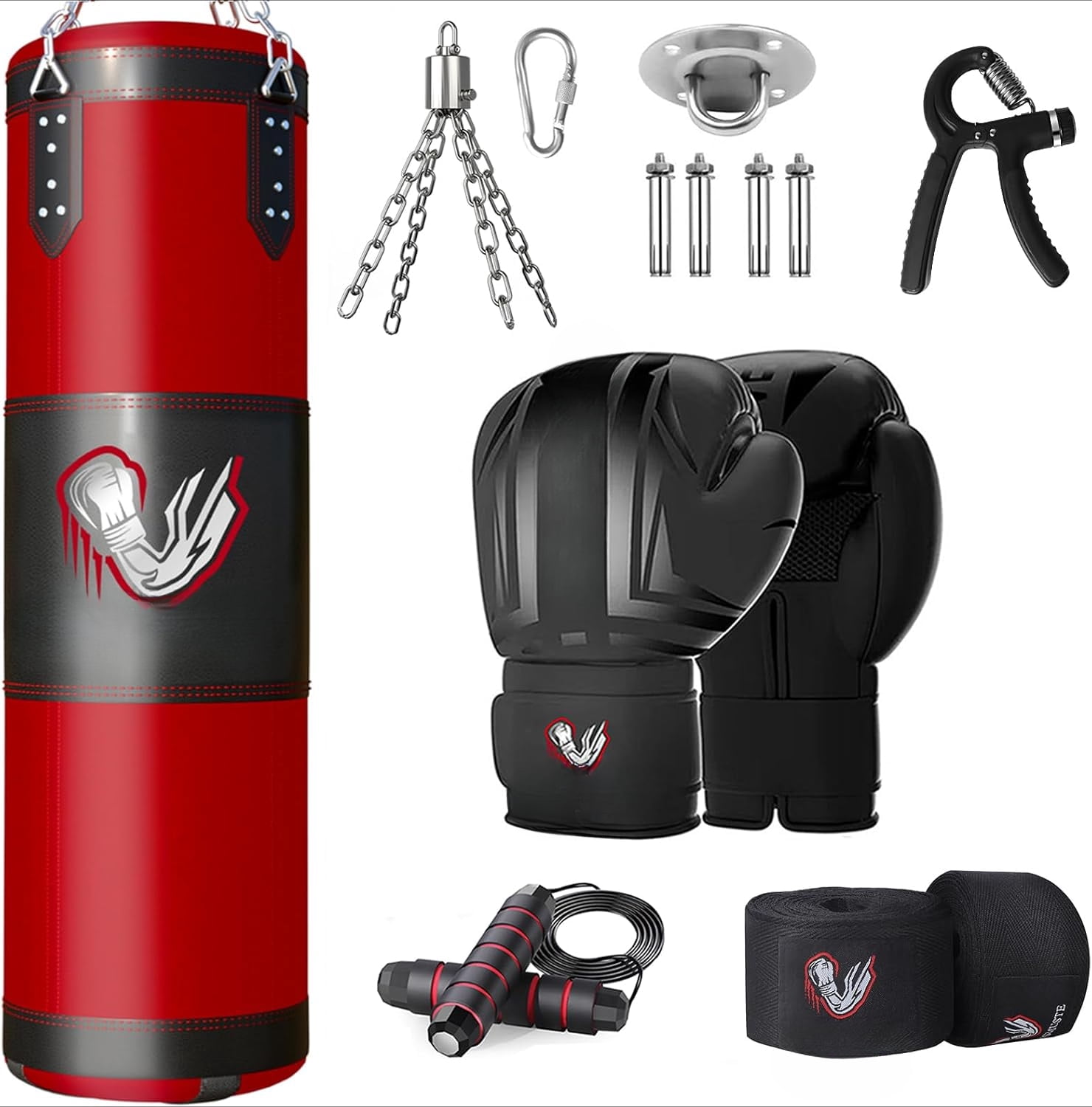 Punching Bag for Adults, 4FT Oxford Heavy Boxing Bag Set, Punching Bag ...