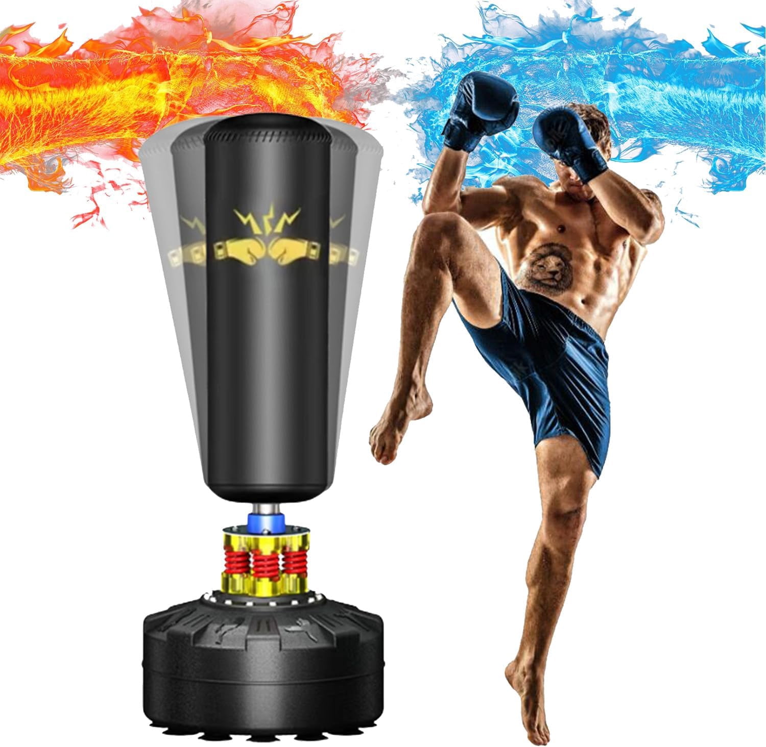 Punching Bag for Adults 70'', OKUGAFIT Freestanding punching bag for ...