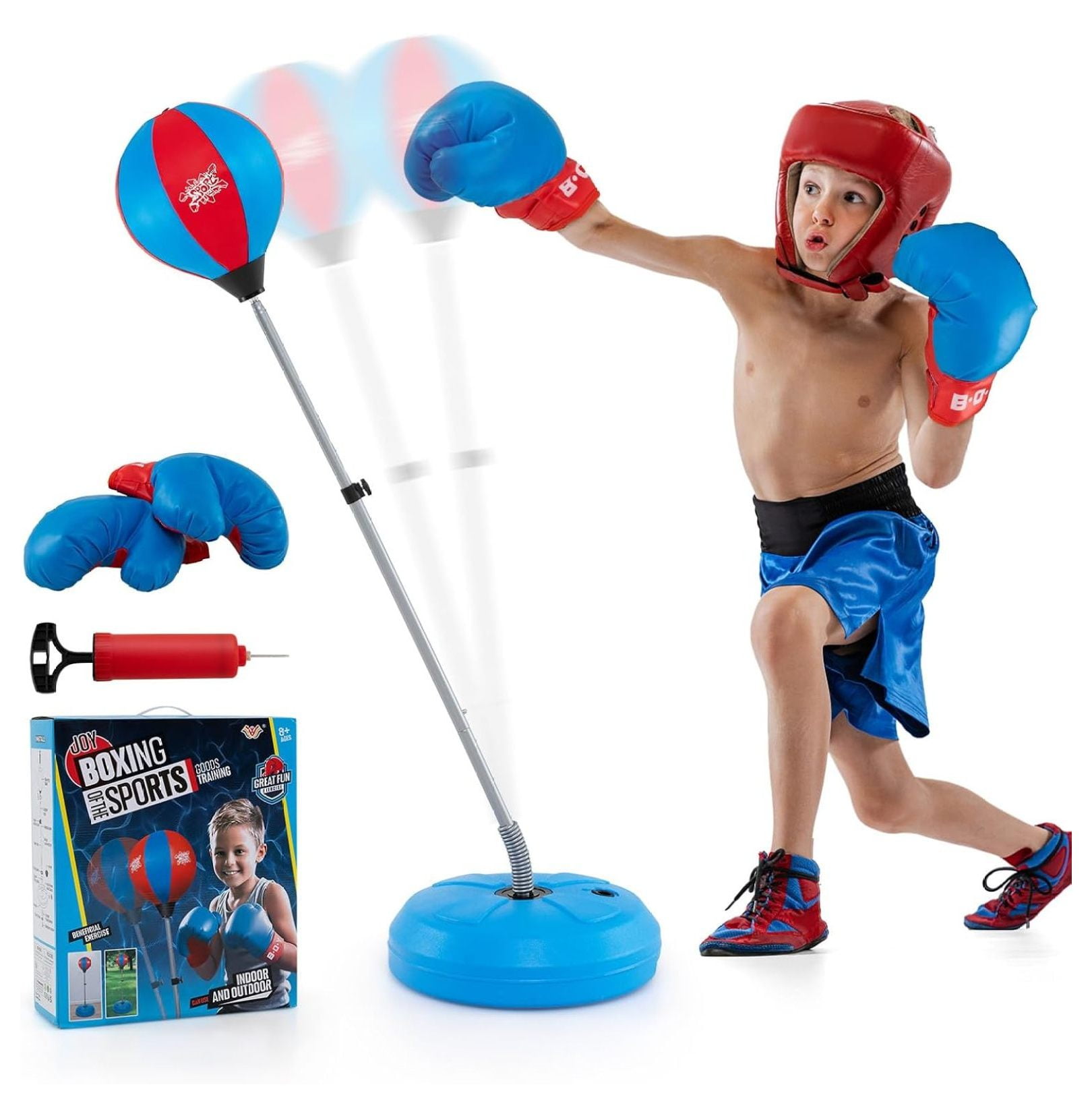 Punching Bag for Adults & Teens, Boxing Equipment Set w/Height ...