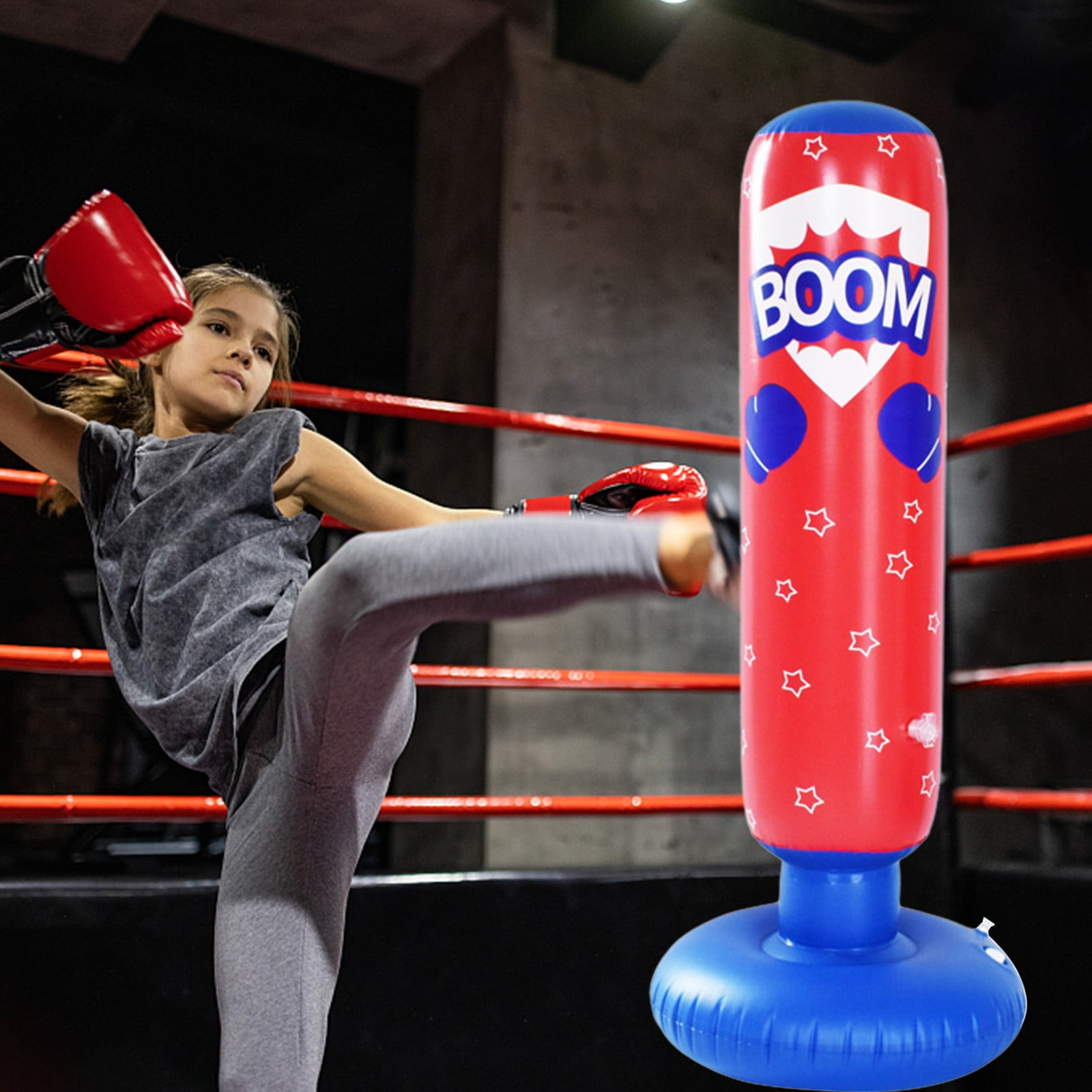 Punching Bag for Kids, 47.2 Inch Inflatable Kids Punching Bag for Kids ...