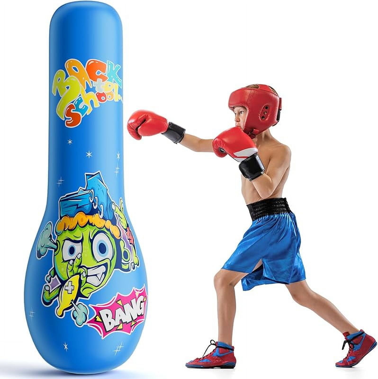 Punching Bag for Kids, 63 Inch Kids Punching Inflatable Kids Punching ...