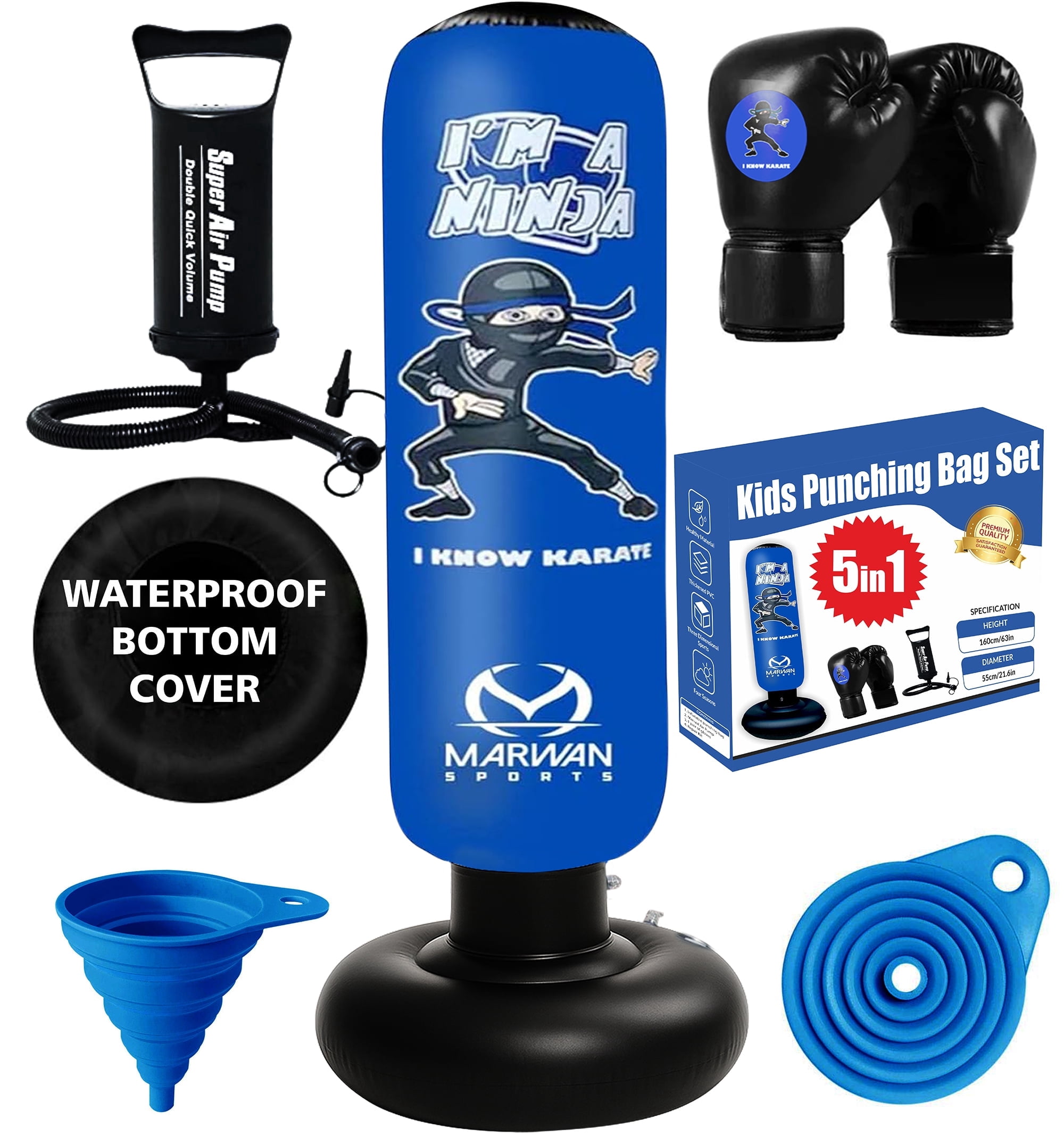 Punching Bag for Kids | Free Standing Ninja Inflatable kids Punching ...