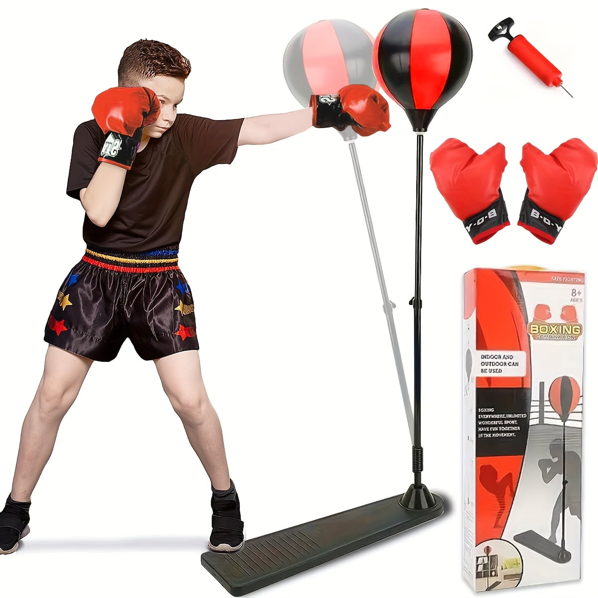 Punching Bag For Kids Incl Boxing Gloves, 3-10 Years Old Adjustable ...