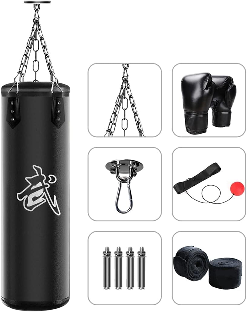 Punching Bag Set for Adults with Gloves, Heavy Punching Bags Hanging ...