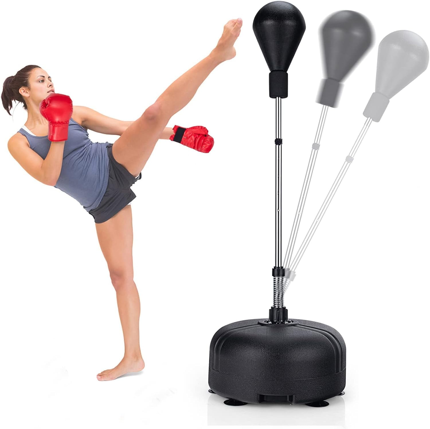 Punching Bag with Stand for Adults & Teens, Adjustable Height MMA ...