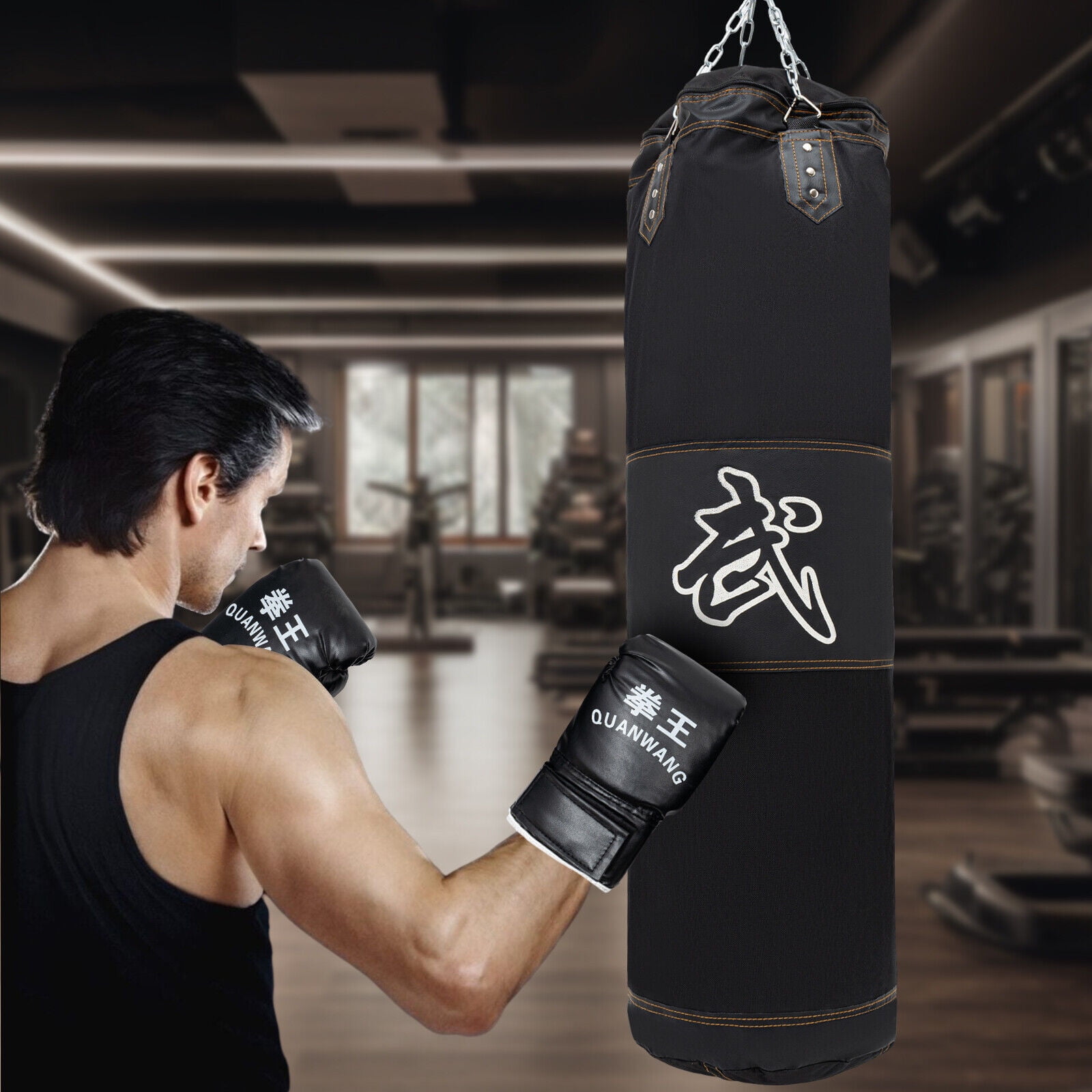 Punching Bag for Adults Heavy Speed Boxing Bag Set with Gloves for Home ...