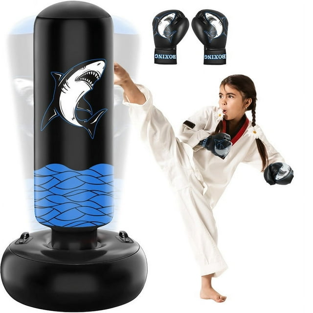 Child's Stand & Kick Toy: FreeStanding Boxing Punching Bag for Kids ...