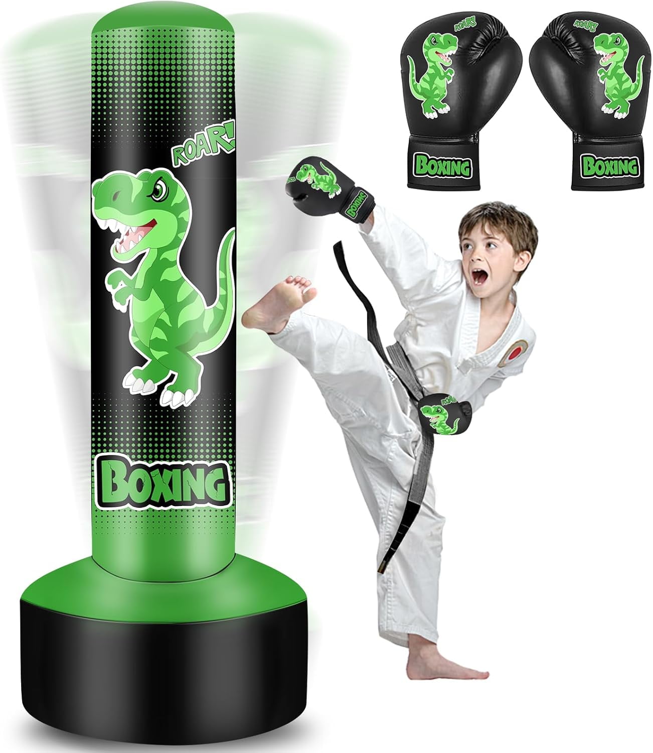 Punching Bag for Kids Dinosaur Toy & Gifts for Boys and Girls, Kids ...