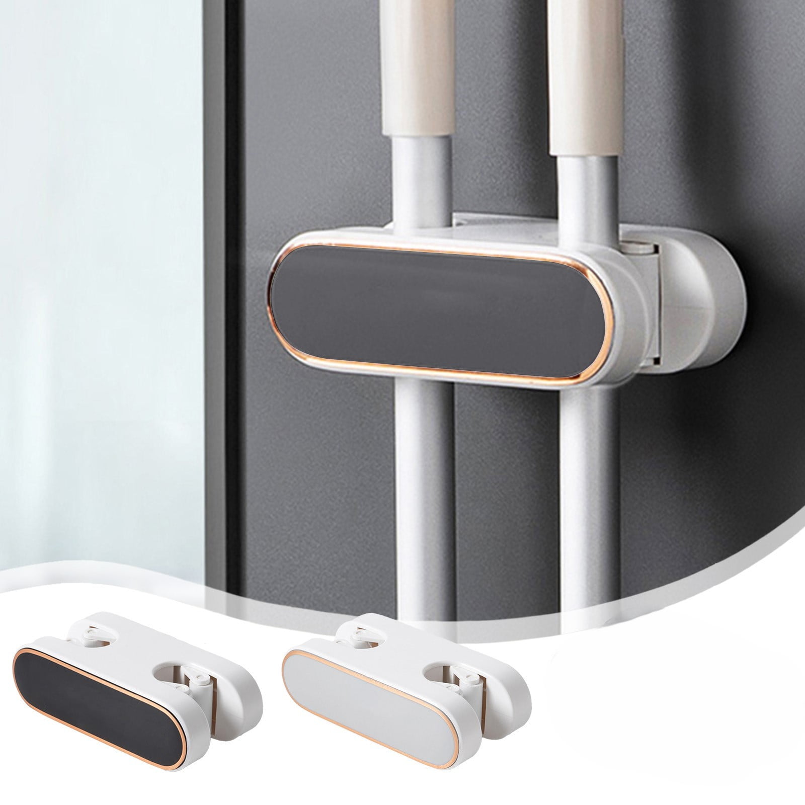 No Punching Hanging Mop Clip | Self-Adhesive Bathroom Mop Hook | Broom ...