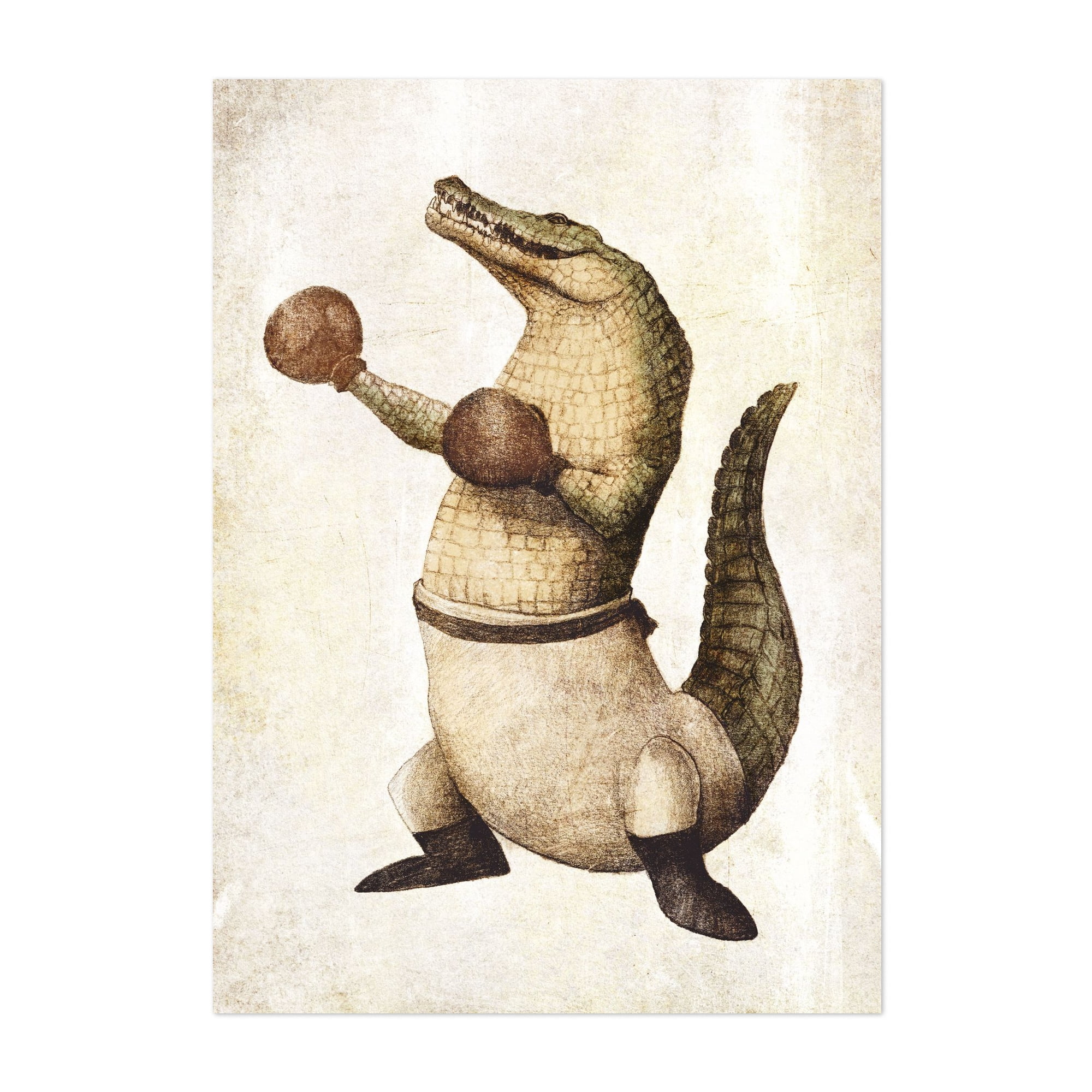 Punching Predator - Drawing Unframed Wall Art Print 16 x 24 inches ...