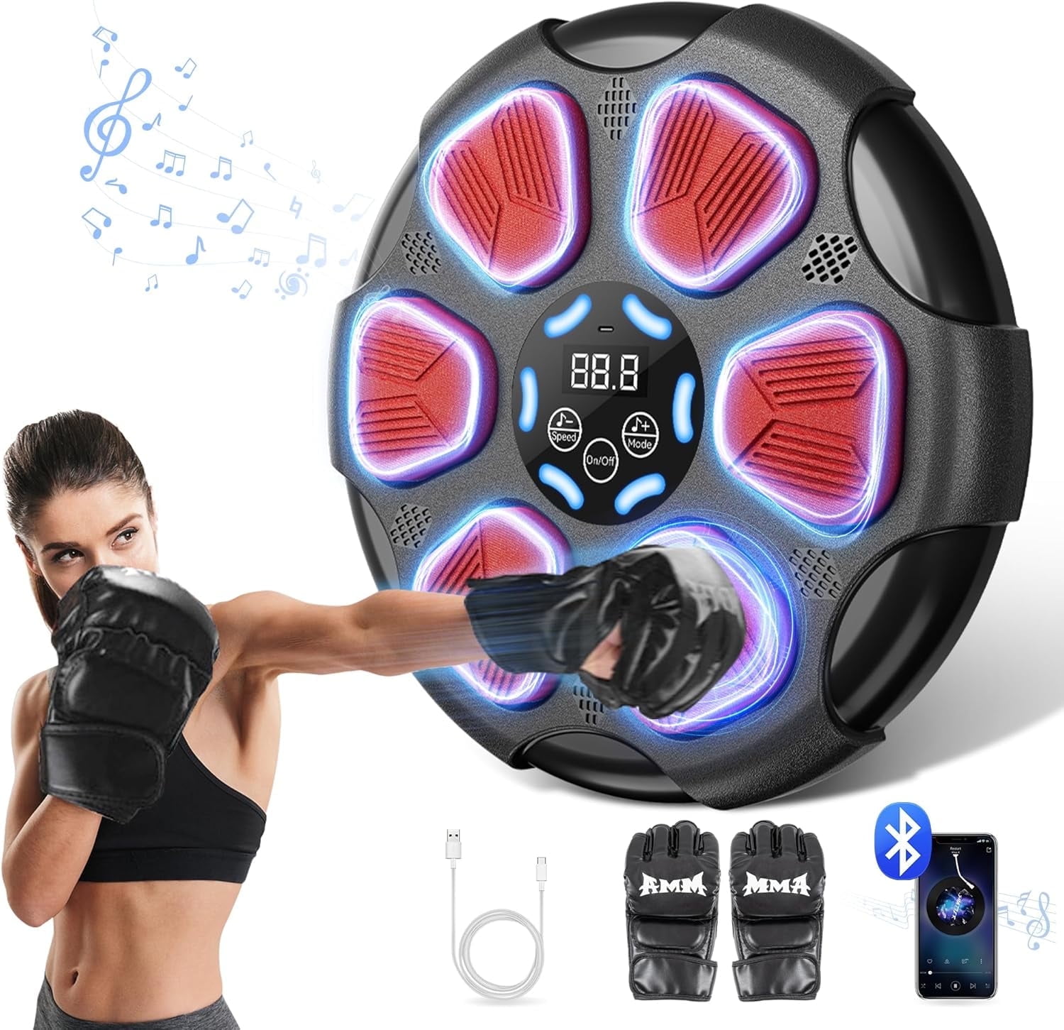 Punching Training Equipment with Gloves, Electronic Smart Bluetooth ...