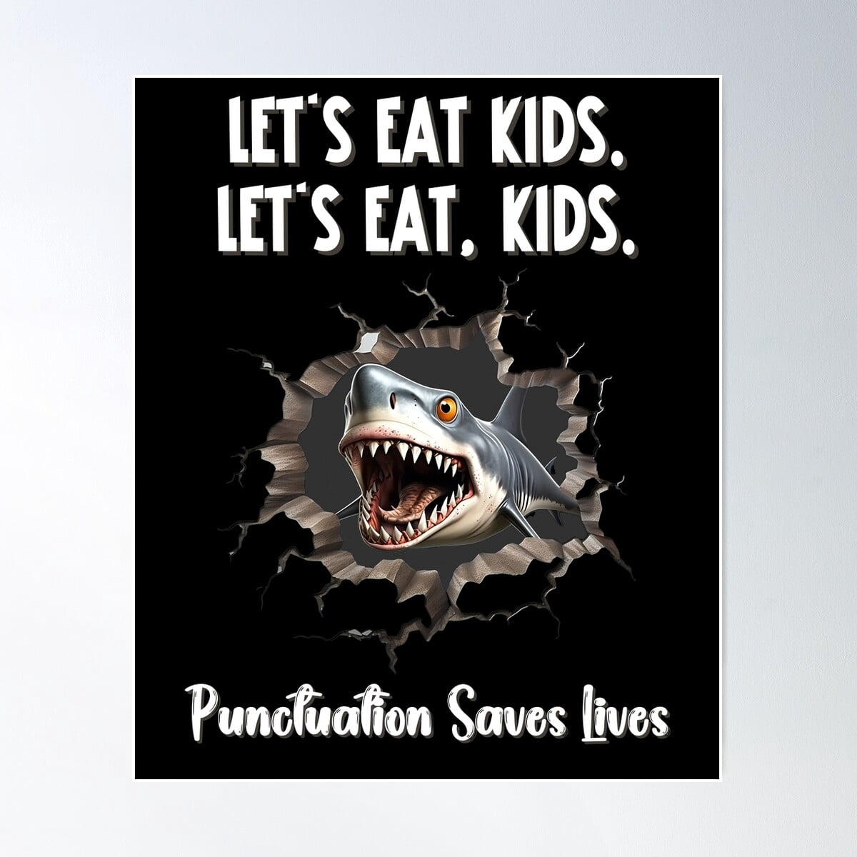 Punctuation Saves Lives Poster Wall Art, Modern Wall Decor, 24x36 ...