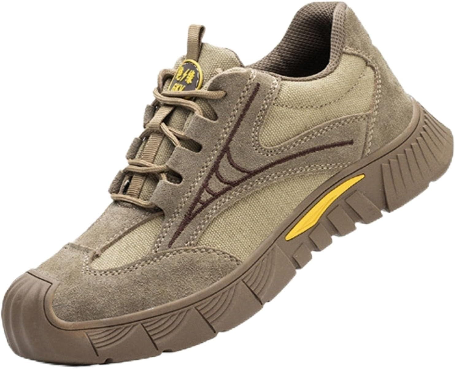 Puncture Proof Steel Toe Work Shoes for Men, Slip Resistant Steel Toe ...