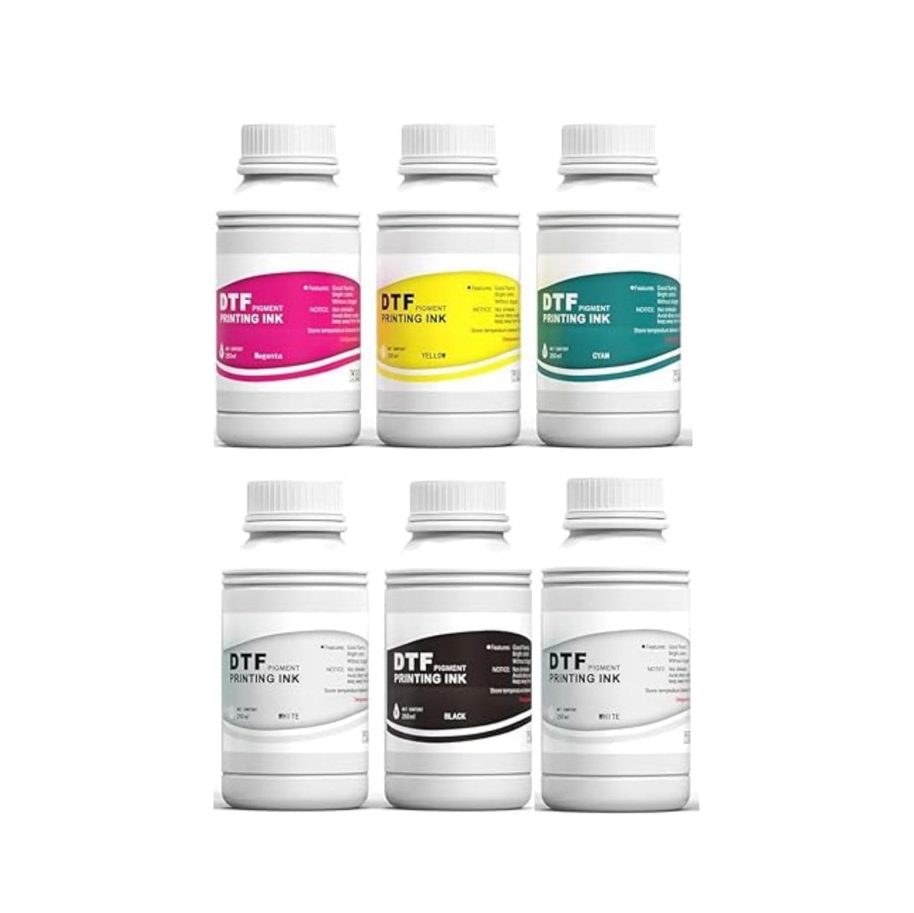 Punehod 6*250ml DTF Ink CMYKWW Direct to Transfer Film Ink and Powder for DTF Printers - Walmart.com