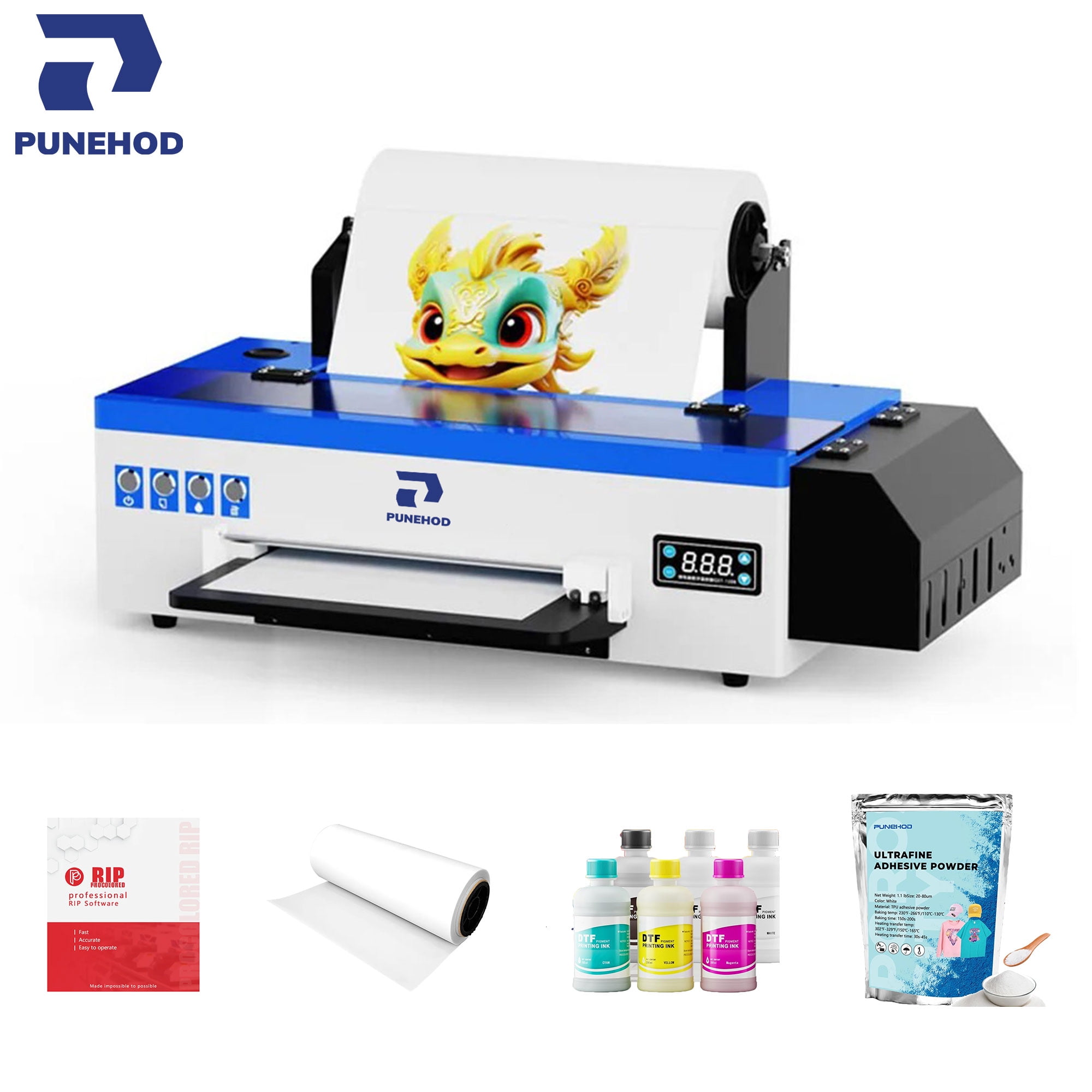 Procolored A3 L1800 Digital Heat Print Garment T-shirt Transfer Printer with Upgraded Roll ...