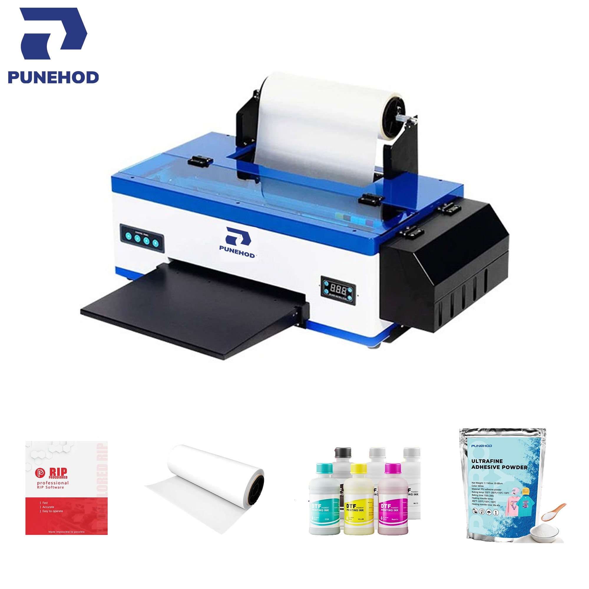 Procolored Digital Heat Print Machine, A3 DTF R1390 Transfer Printer for Clothing with Roll ...