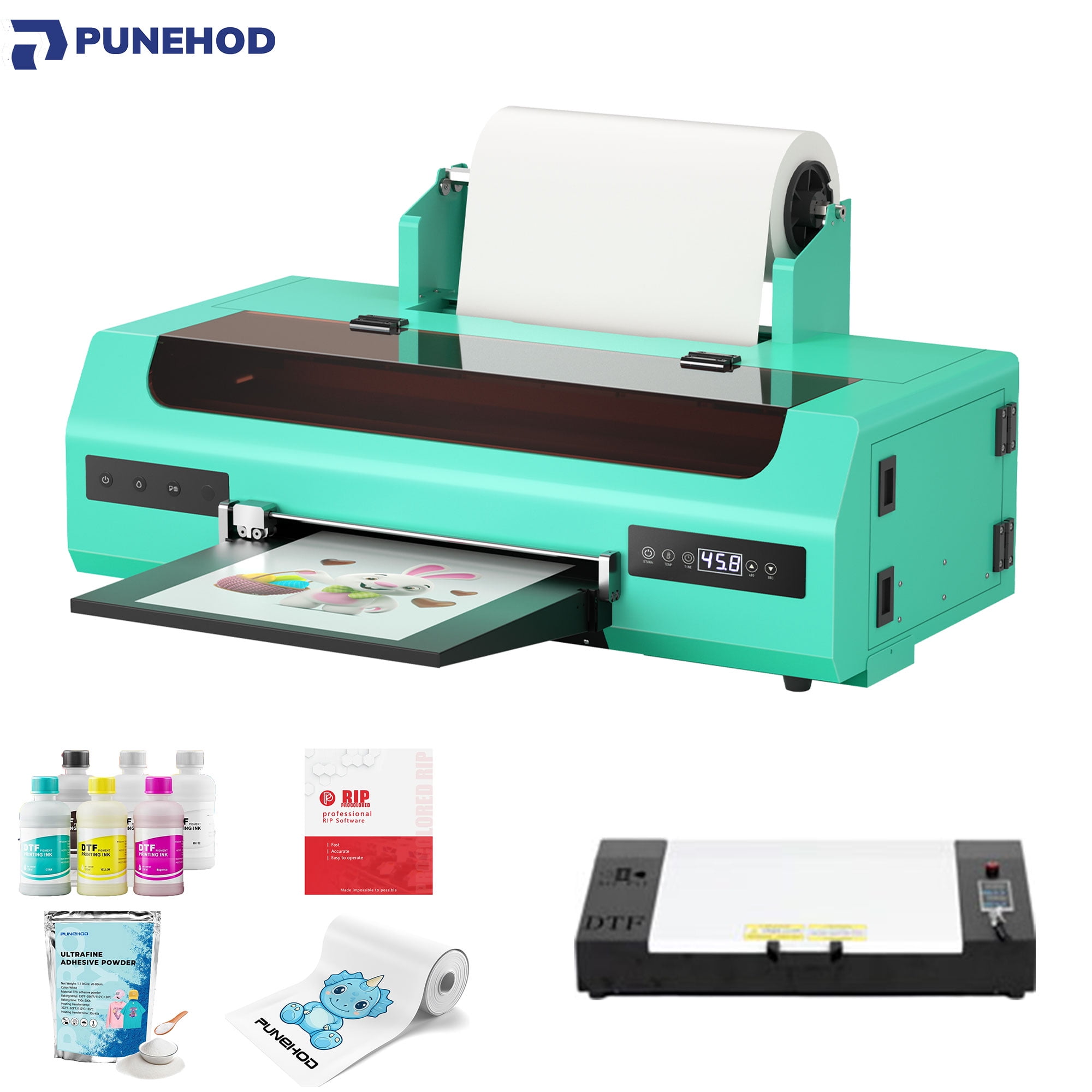 Punehod A3 L1800 DTF Printer Cyan Direct to Film Inkjet Printing with Oven - Walmart.com