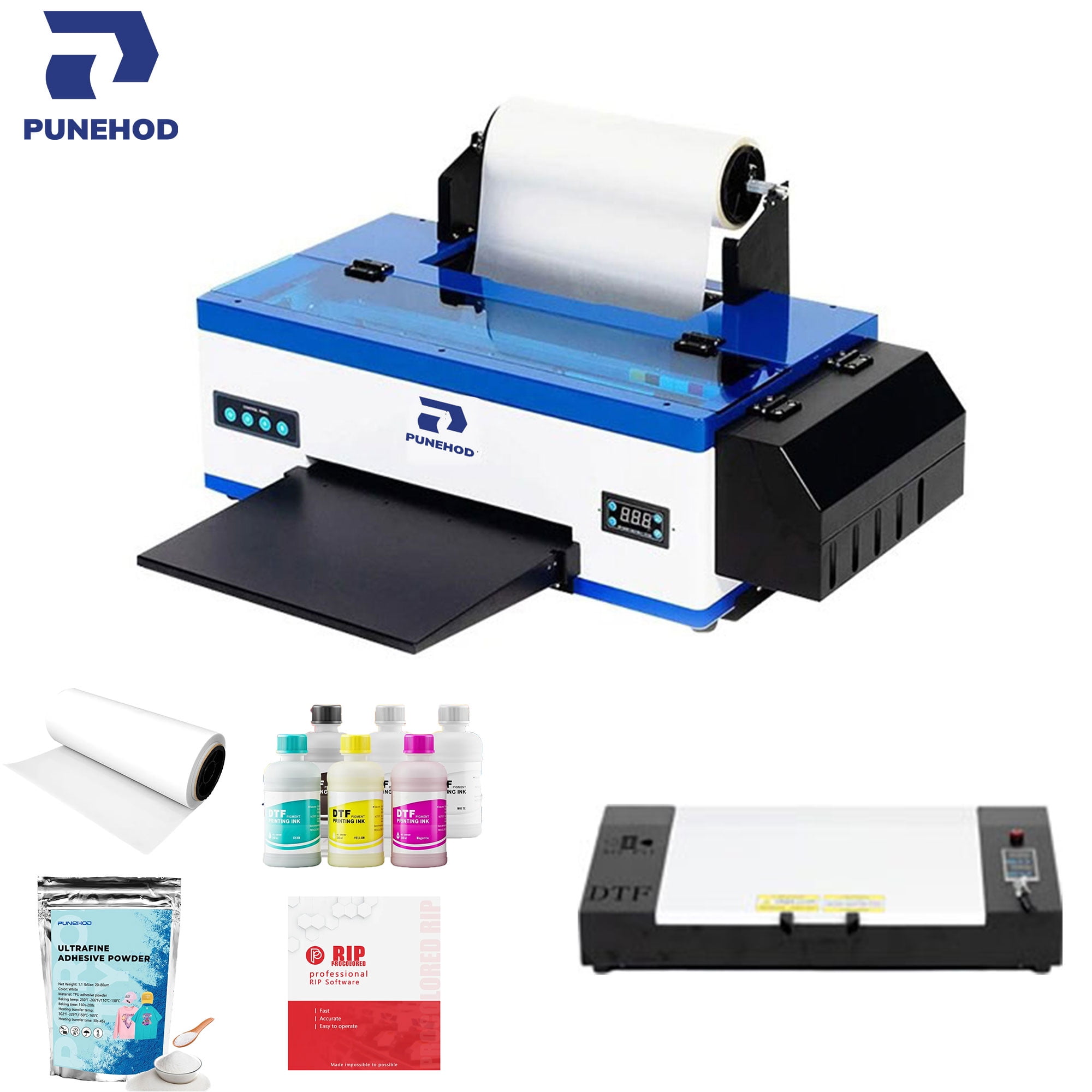 Punehod DTF Printer A3+ R1390 DTF Printing Kit with Oven - Walmart.com