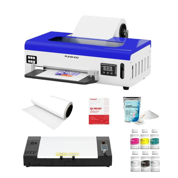 Punehod A4 L800 DTF Printer Blue DTF Transfer Printing Kit with Oven - Walmart.com