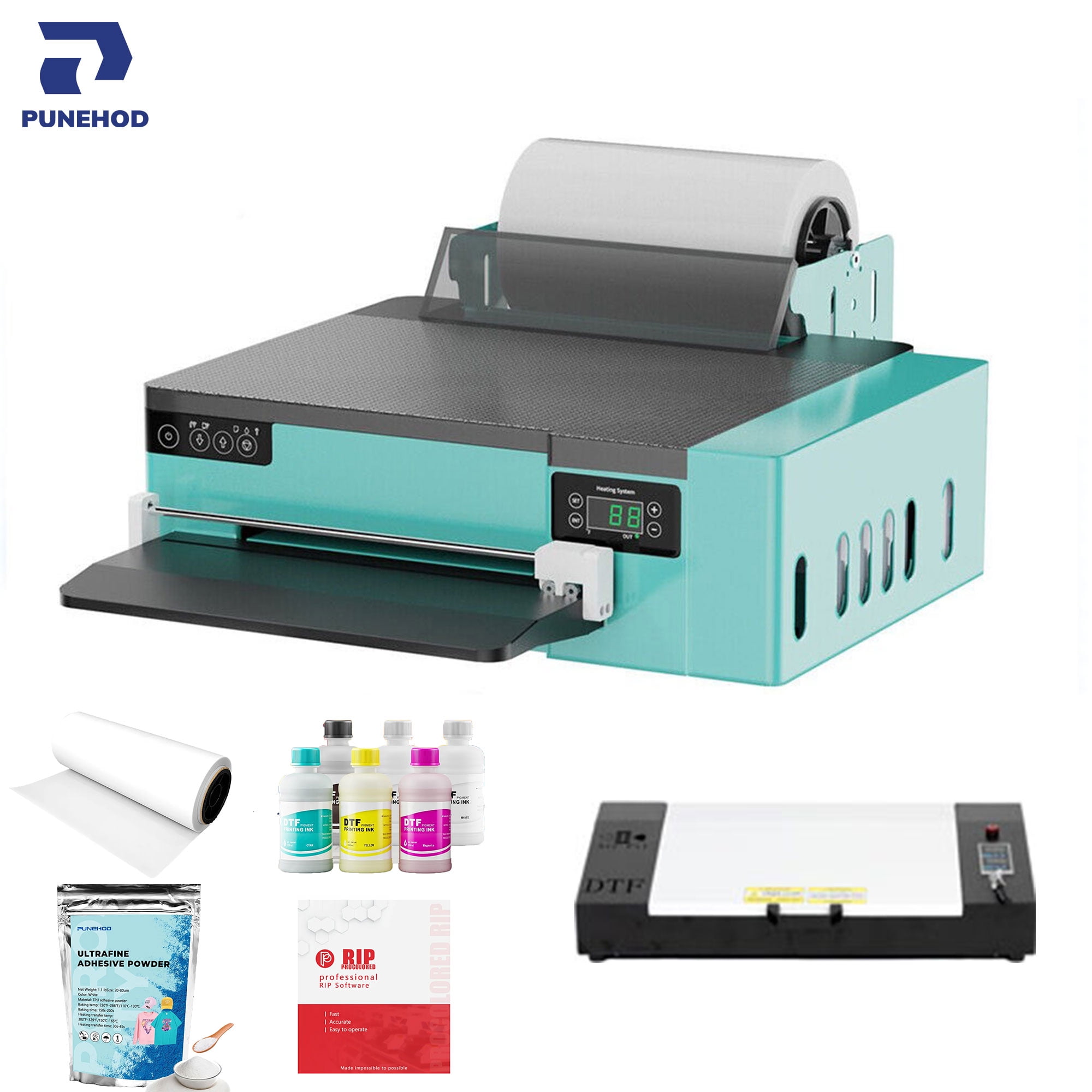 Punehod A4 DTF Printer L8058 (XP600 Printhead) DTF Printing Kit with ...