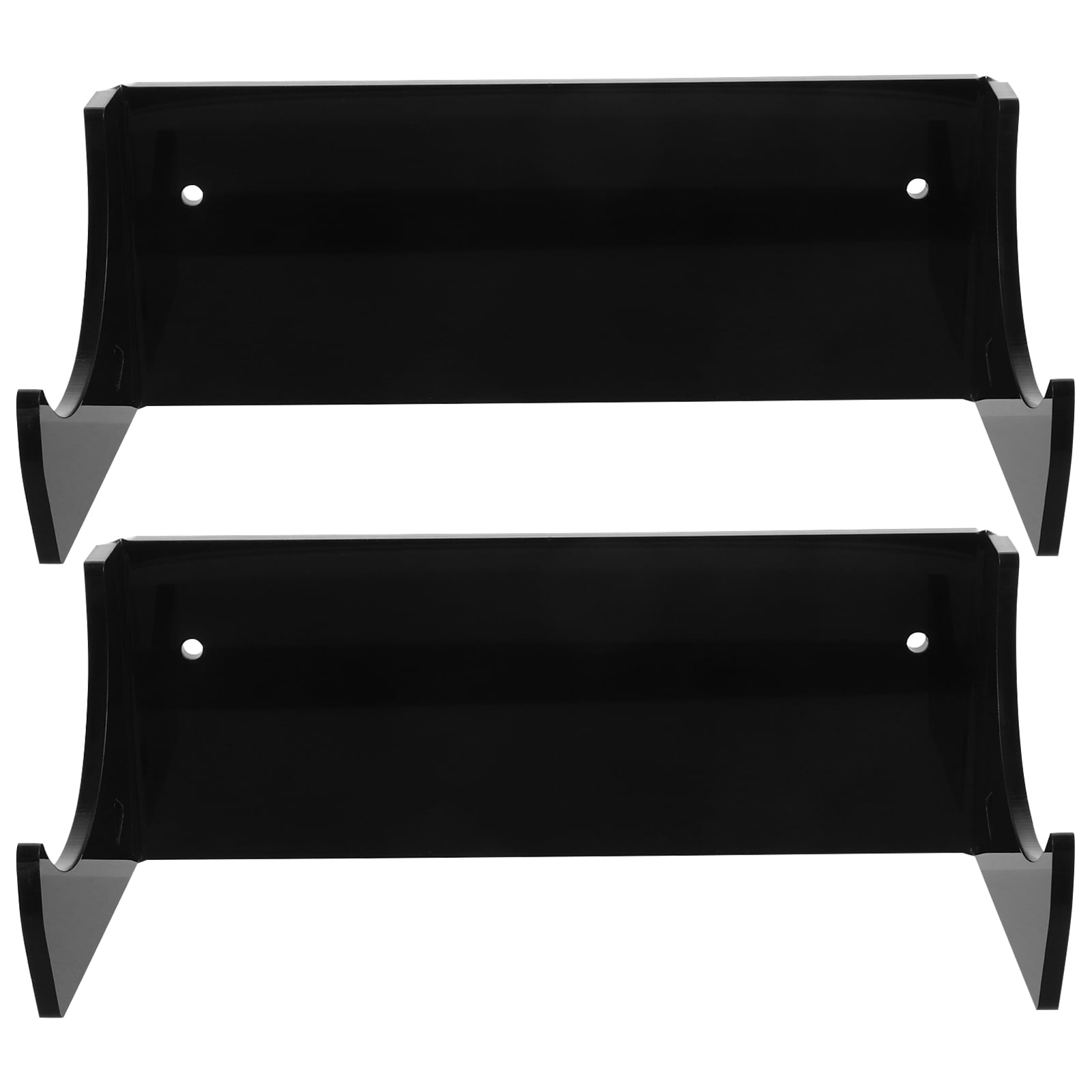 WRISTBIQUE Kitchen Storage Wall Mounted Rolling Pin Racks Black Acrylic ...