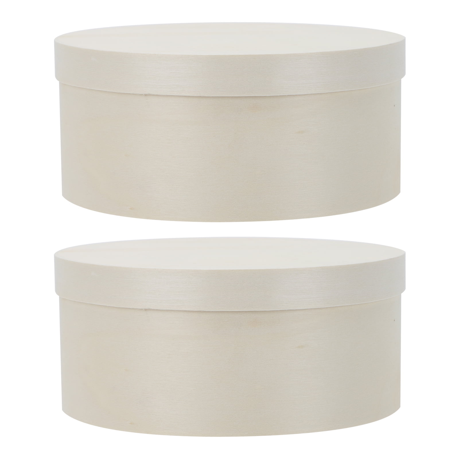 WRISTBIQUE Empty Round Cheese Box Wood 2Pcs - Walmart.com