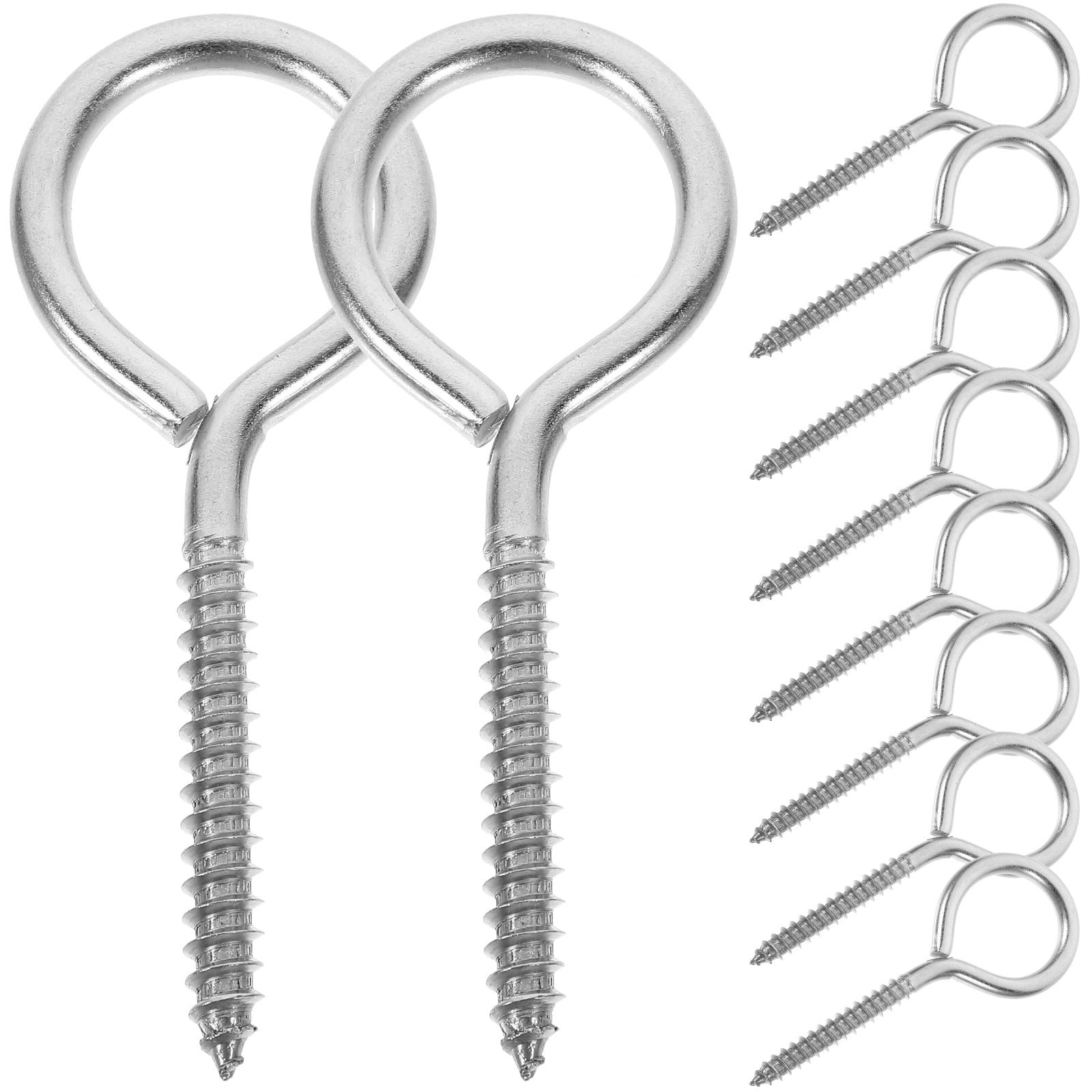 Pungan Eyelet Screw 10pcs Metal Screw Hooks Eye Hooks Heavy Duty Fixing ...