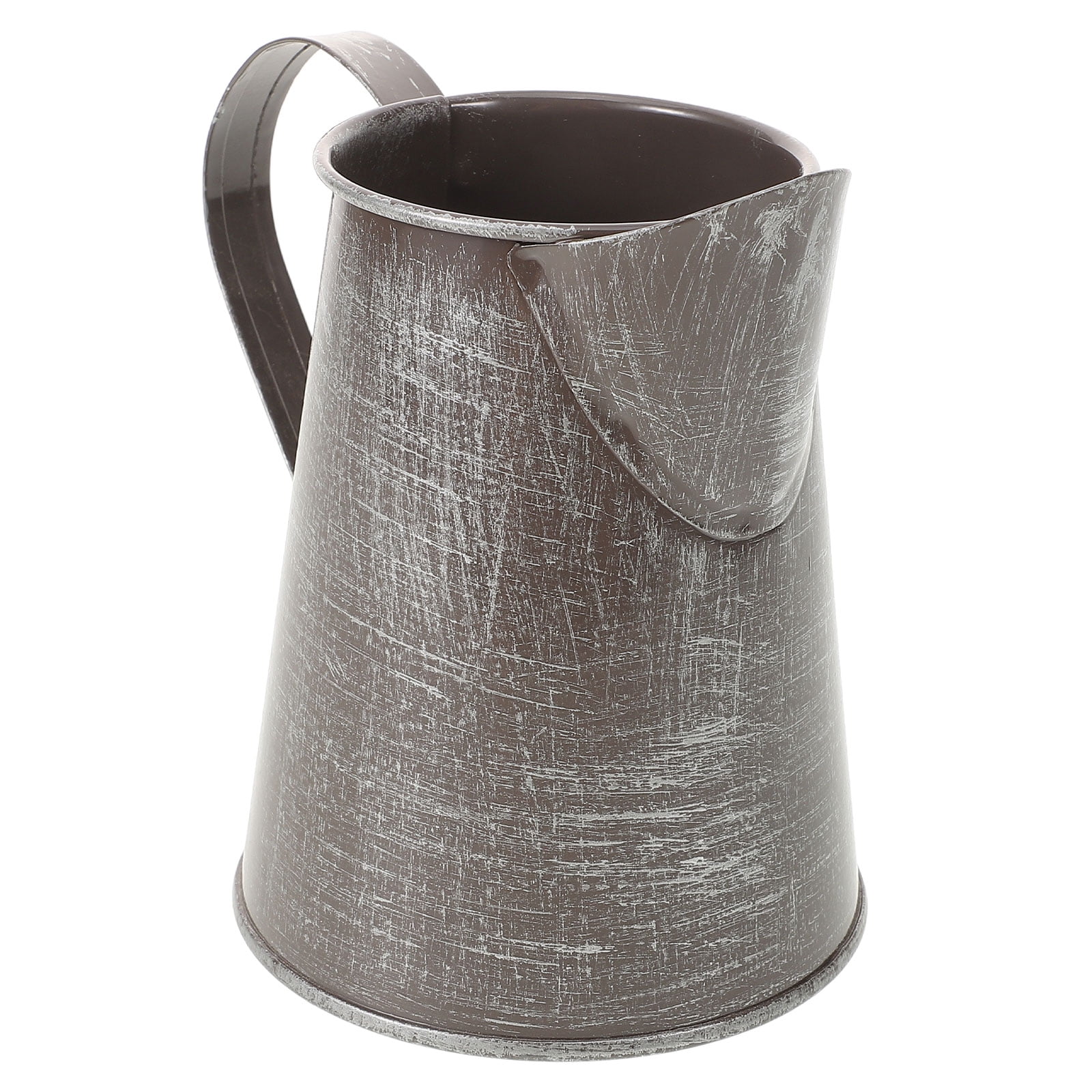 WRISTBIQUE Large Rustic Vase Metal Jug Vase Iron Silver 1Pack - Walmart.com