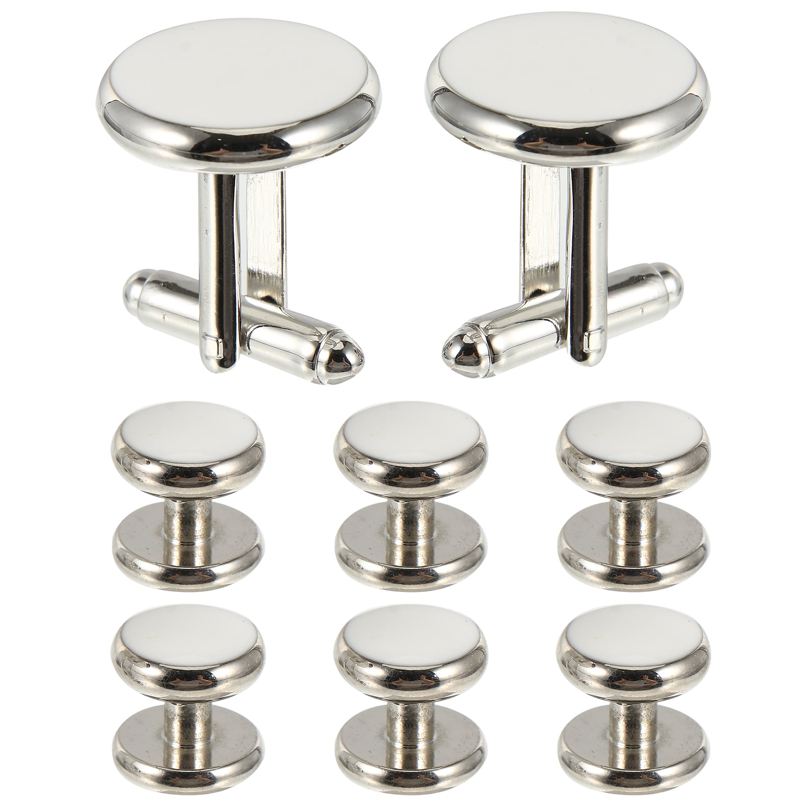 Pungan Male Cuff Links 8 Classic French Cufflinks & Studs Set for Men ...
