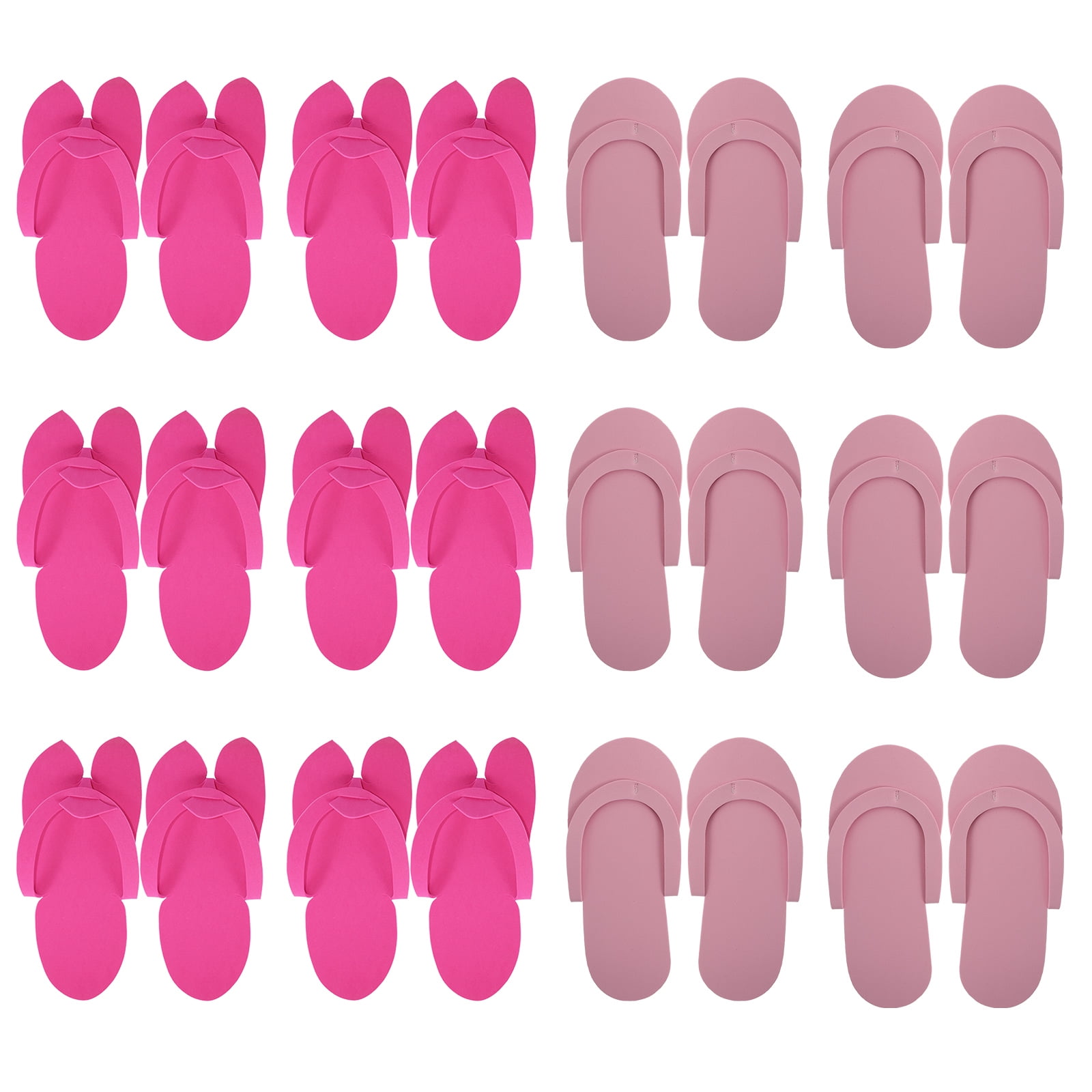 WRISTBIQUE Waterproof EVA Disposable Slippers for Spa 12 Pairs 10.2x4 ...